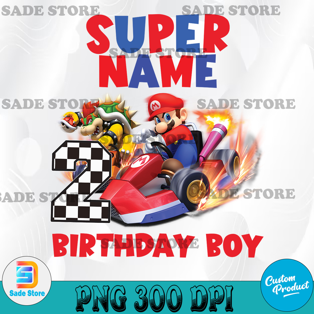 Super Mario Kart Birthday Family custom SVG, Super Mario Kar | Inspire ...