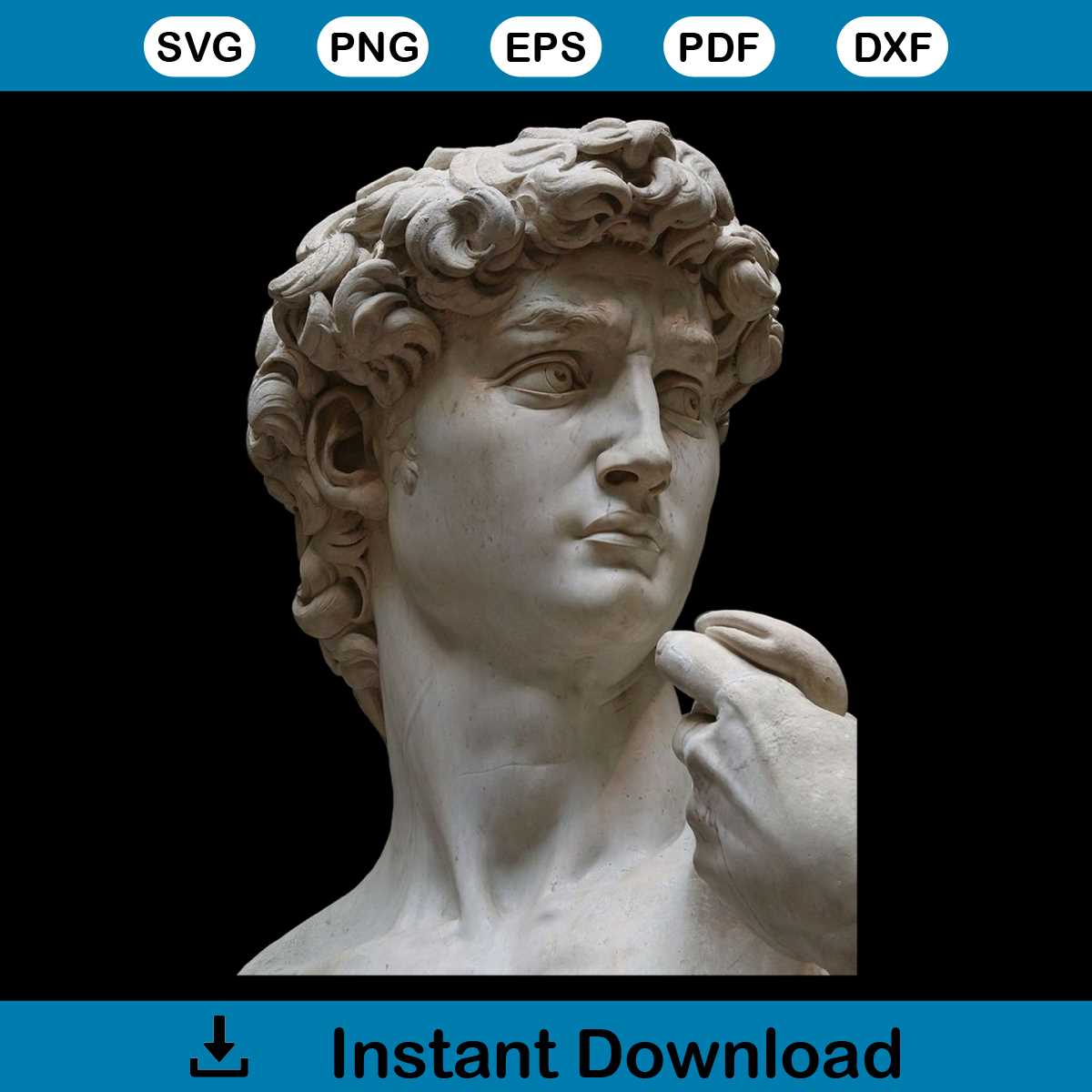 David Statue Academia Graphic Design PNG Download | Inspire Uplift