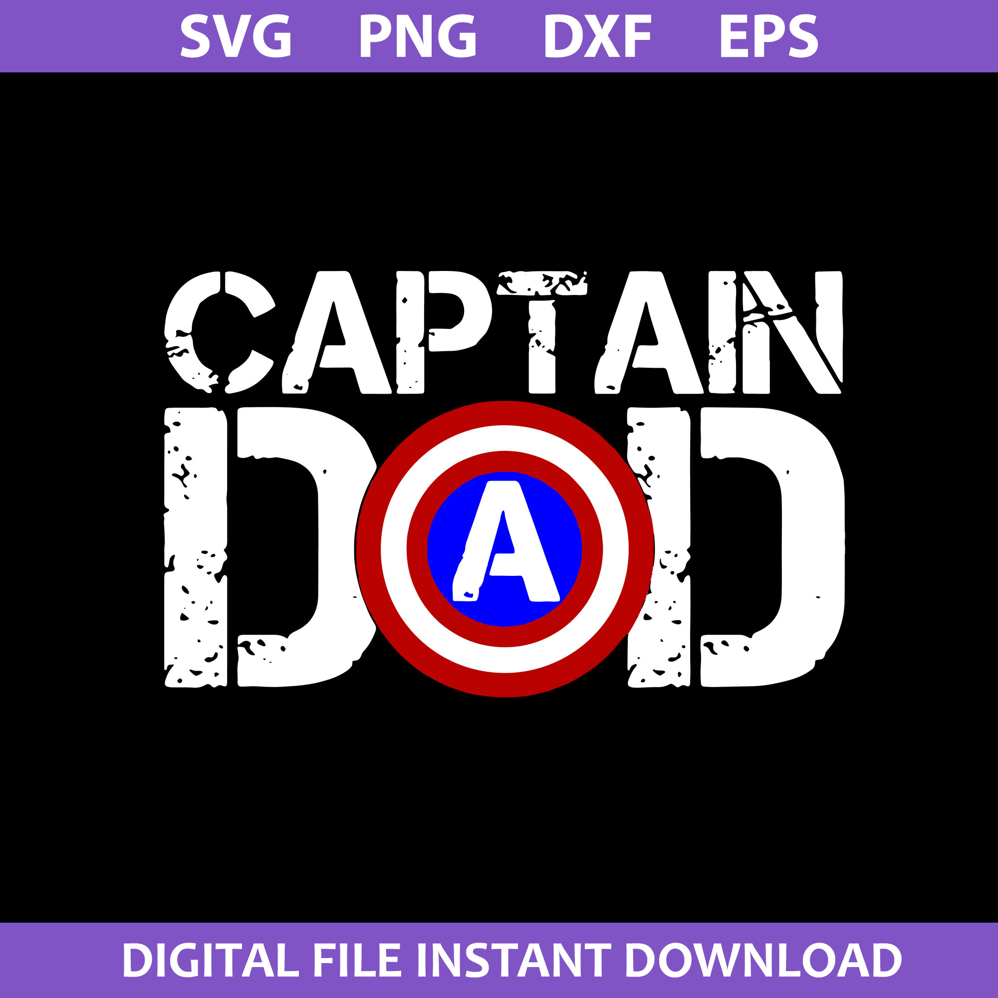 Captain Dad Svg, Dad Svg, Father's Day Svg, Png Dxf Eps File | Inspire ...