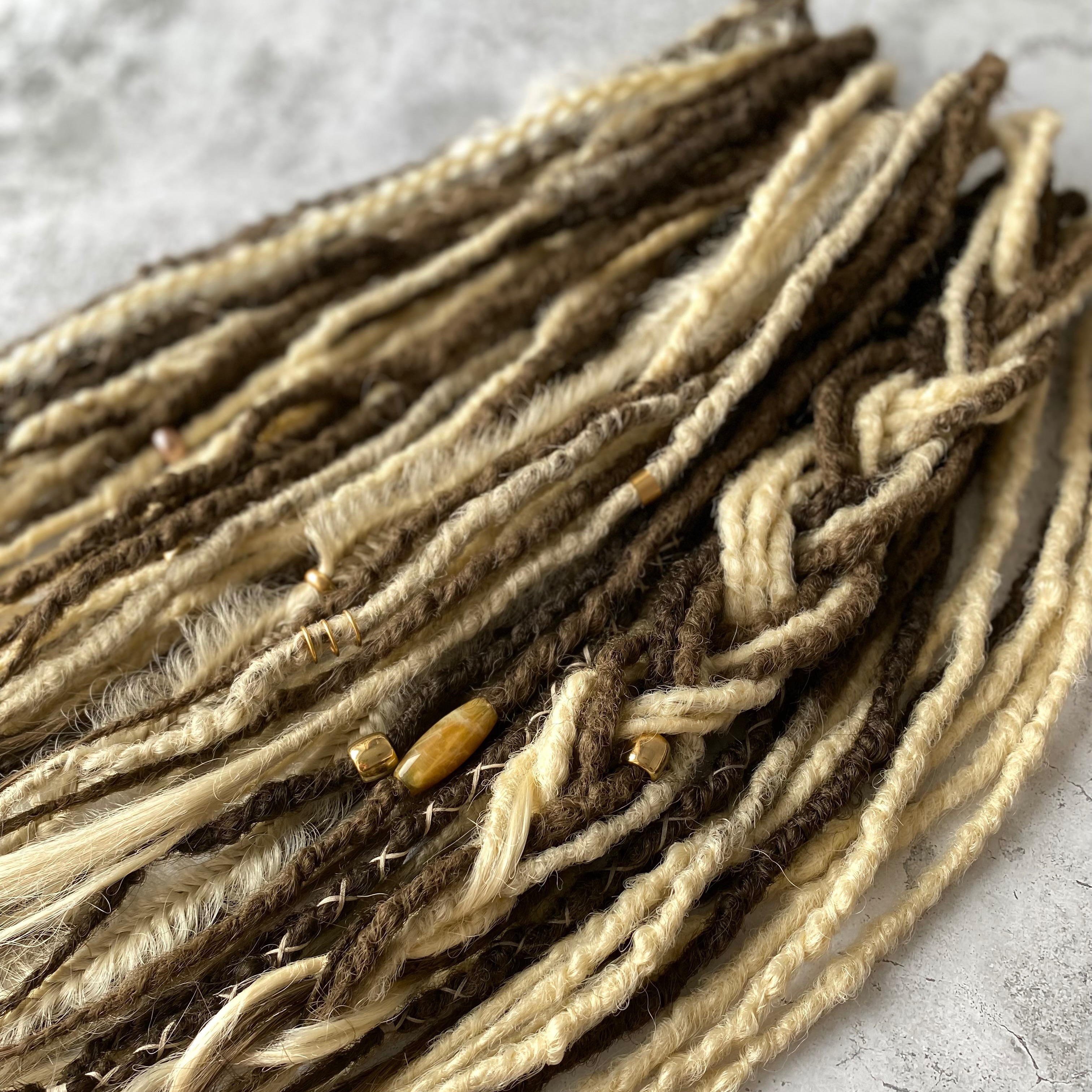 Brown and blonde De Se synthetic crochet dreadlocks Fake dre - Inspire ...