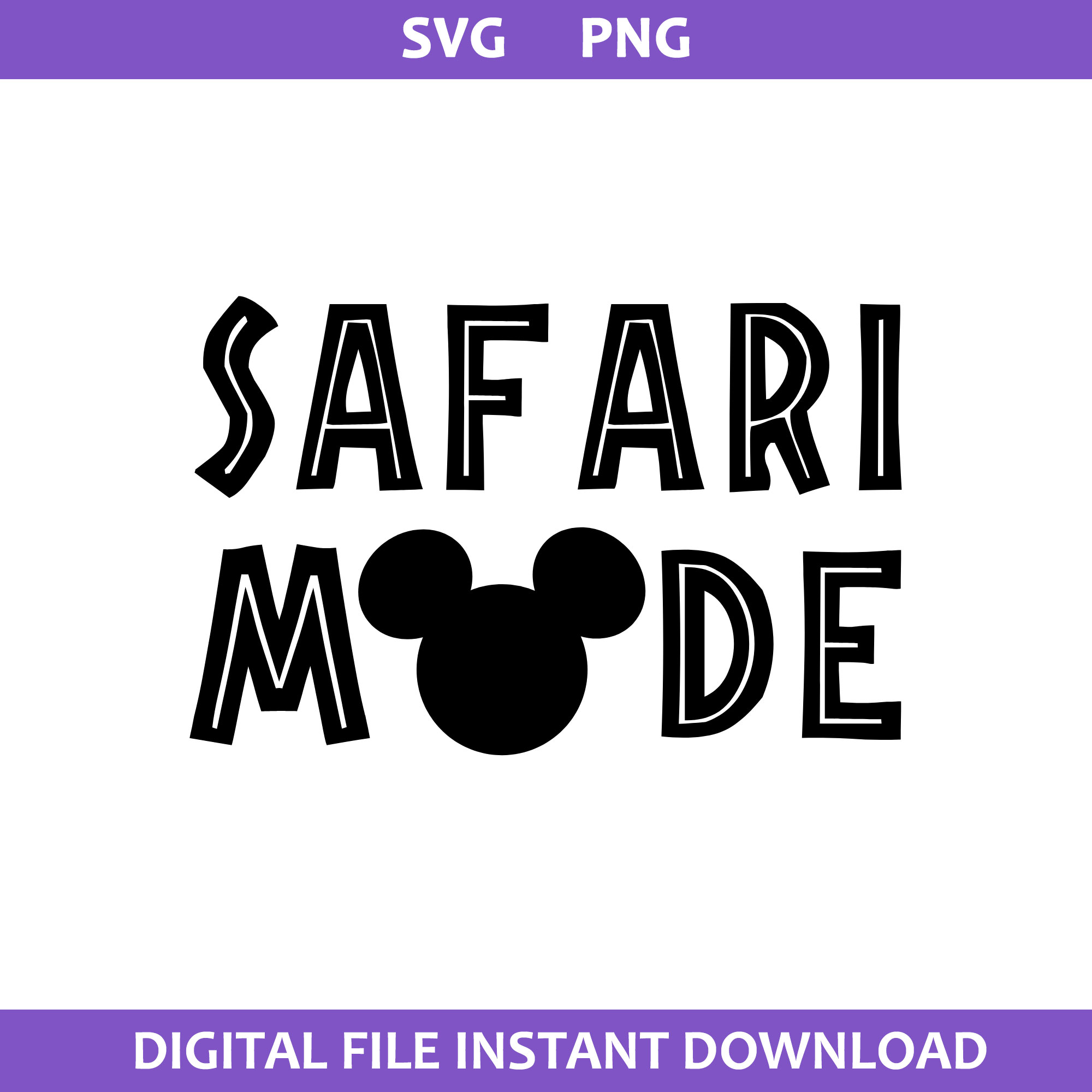 Safari Mode Svg, Mickey Mouse Svg, Disney Svg, Png Digital | Inspire Uplift