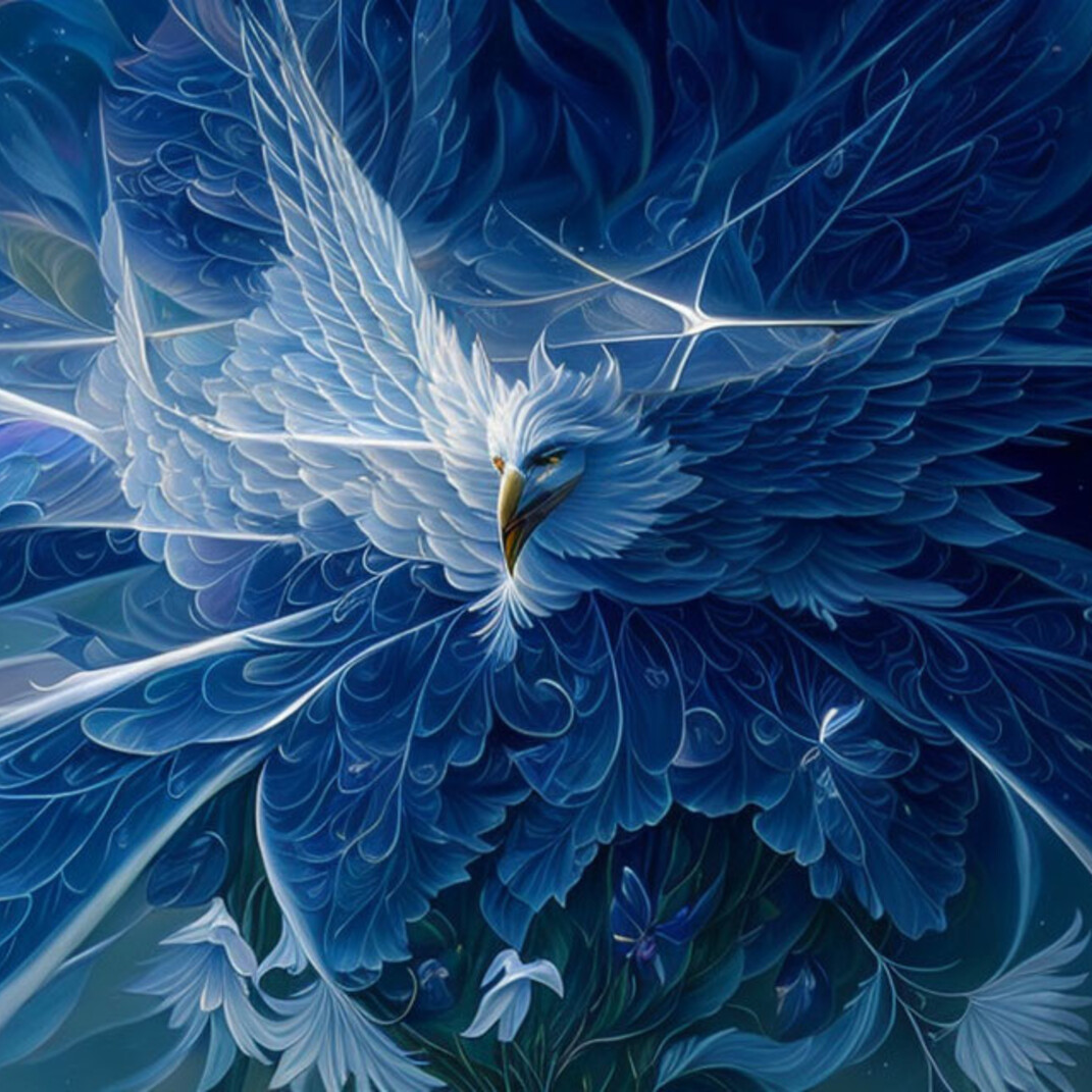 In Flight. One realistic white phoenix in flight, sunset, fl - Inspire ...