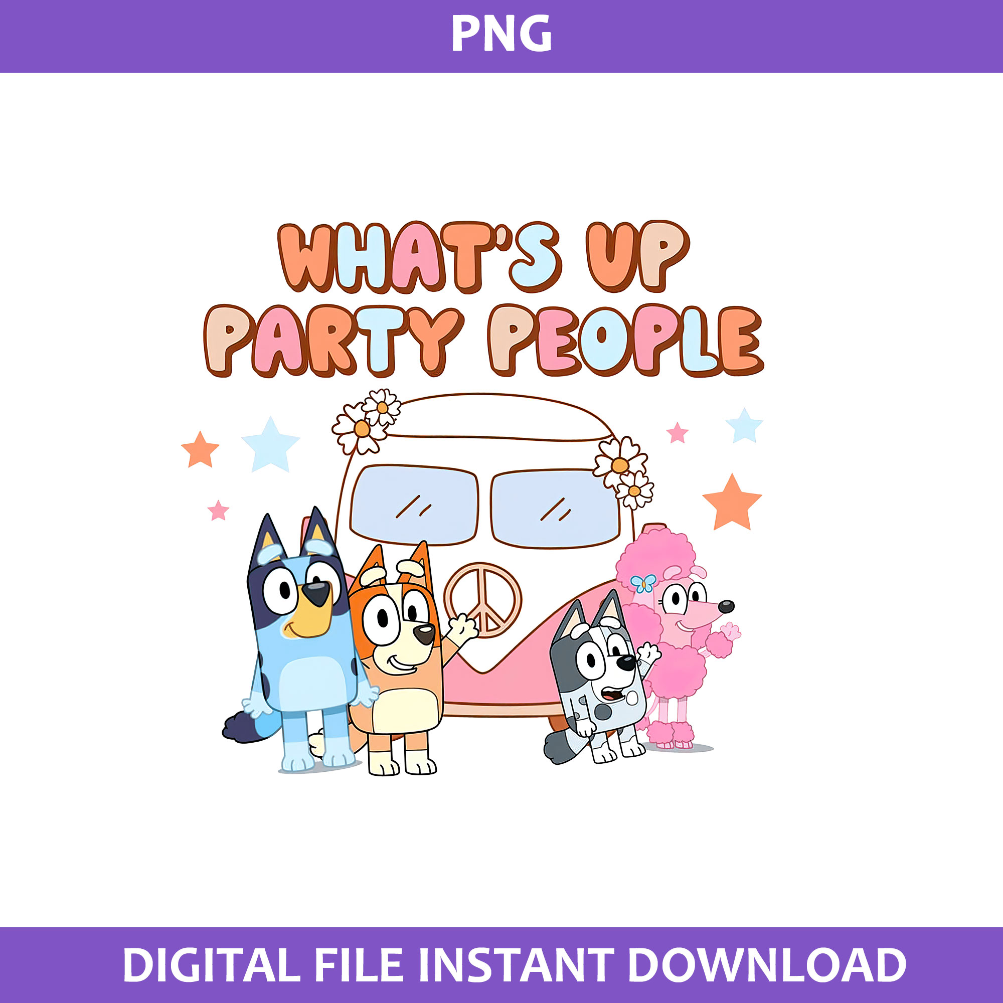 What's Up Party People Png, Bluey anf Friends Png, Bluey Png | Inspire ...