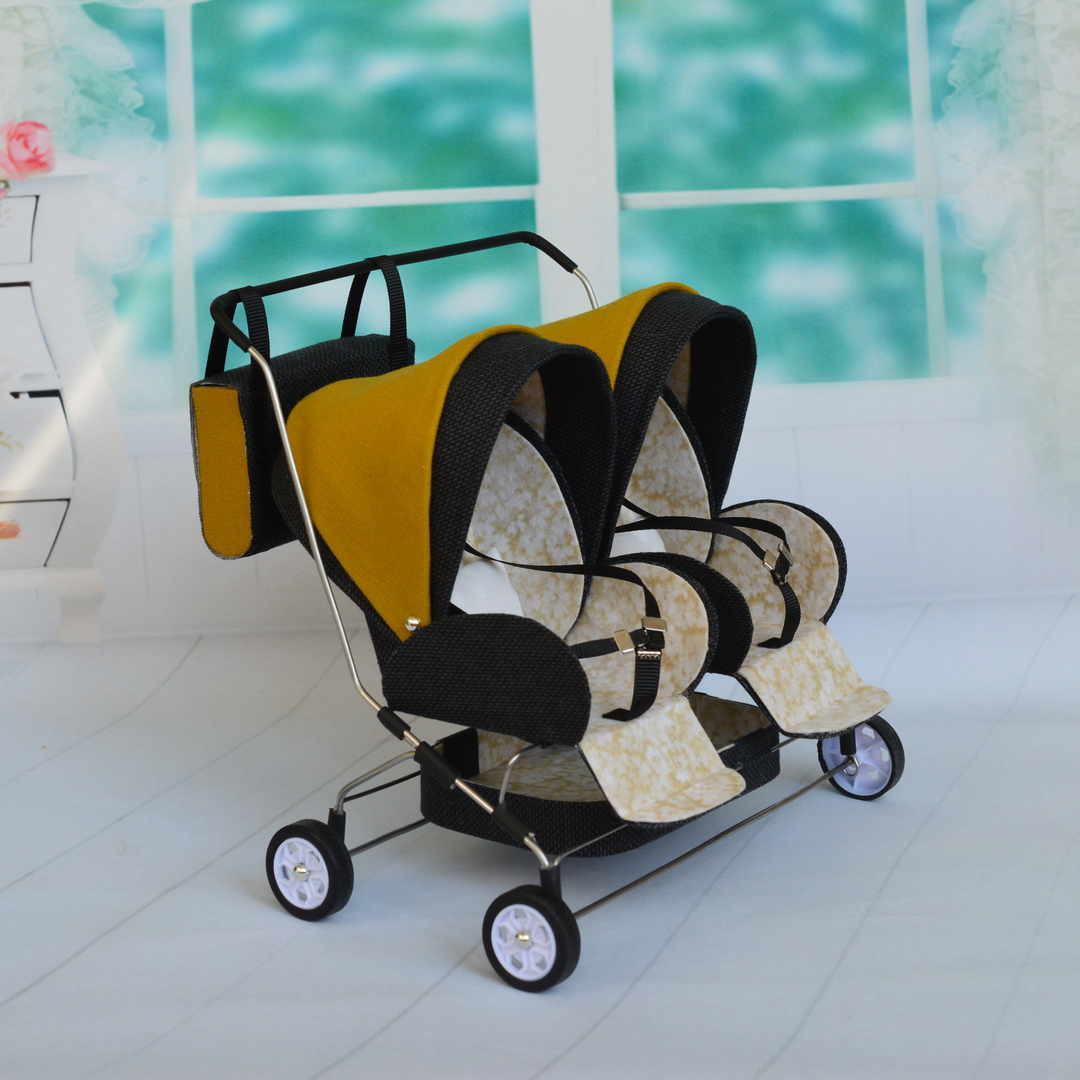 Stroller for Barbie doll , handmade scale 1:6, MiniArtDoll | Inspire Uplift