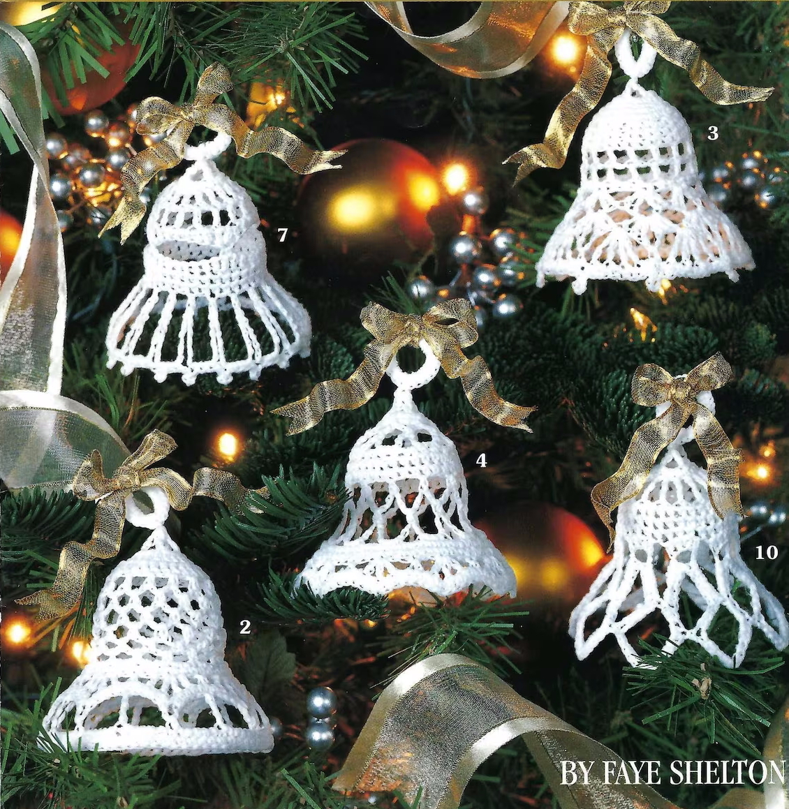 Christmas Bells Ornaments Vintage Crochet Pattern PDF | Inspire Uplift