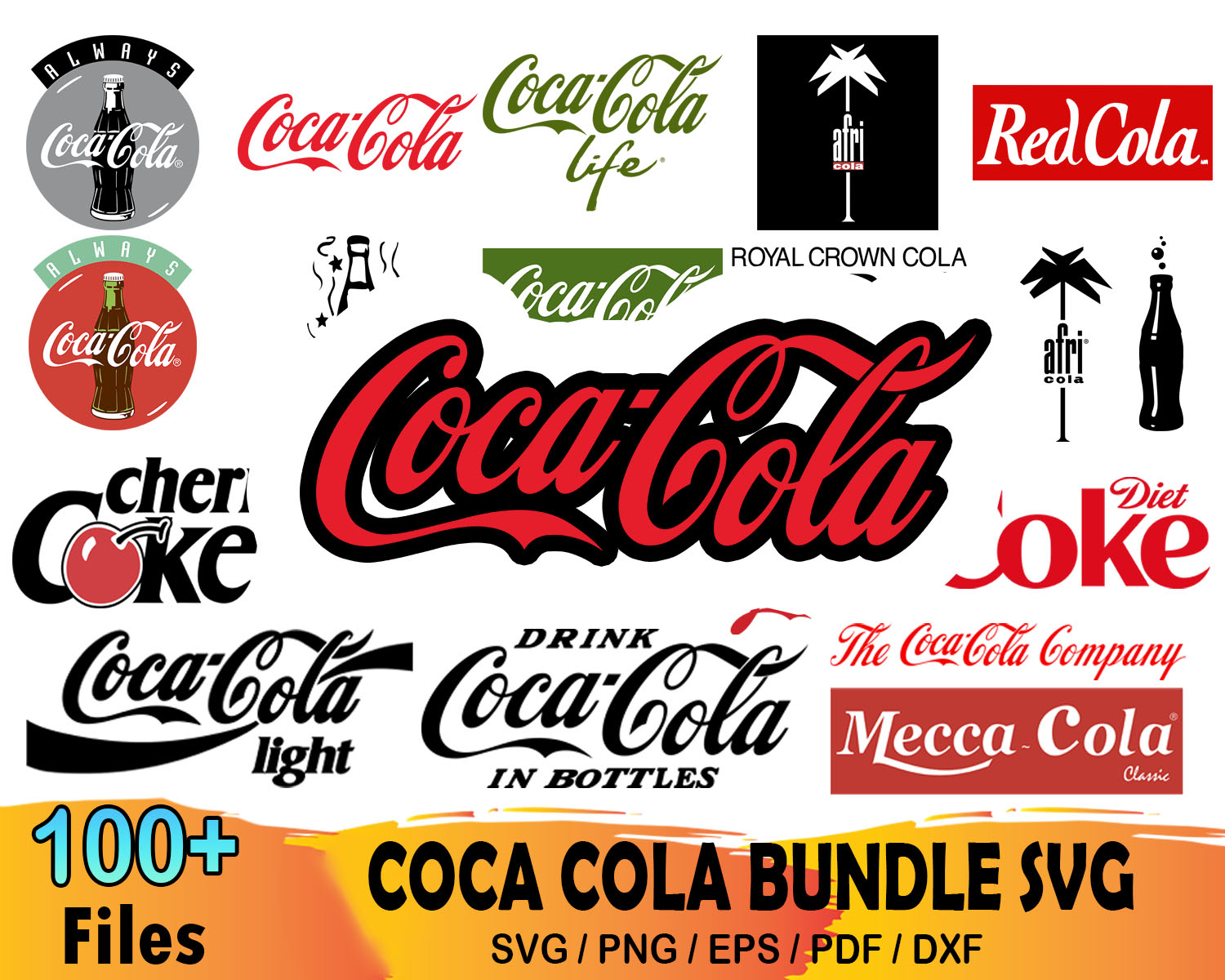 100 Coca Cola Bundle Svg, Coca Cola Logo Svg, Coke Logo Svg | Inspire ...