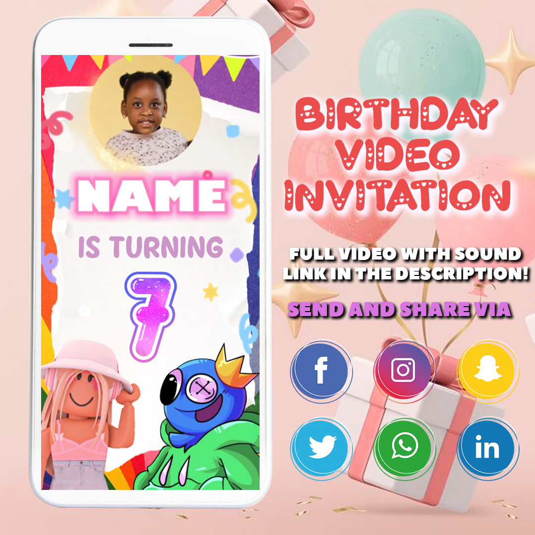 Game Invitation, Gaming theme Birthday Video Invitation, Ani - Inspire ...