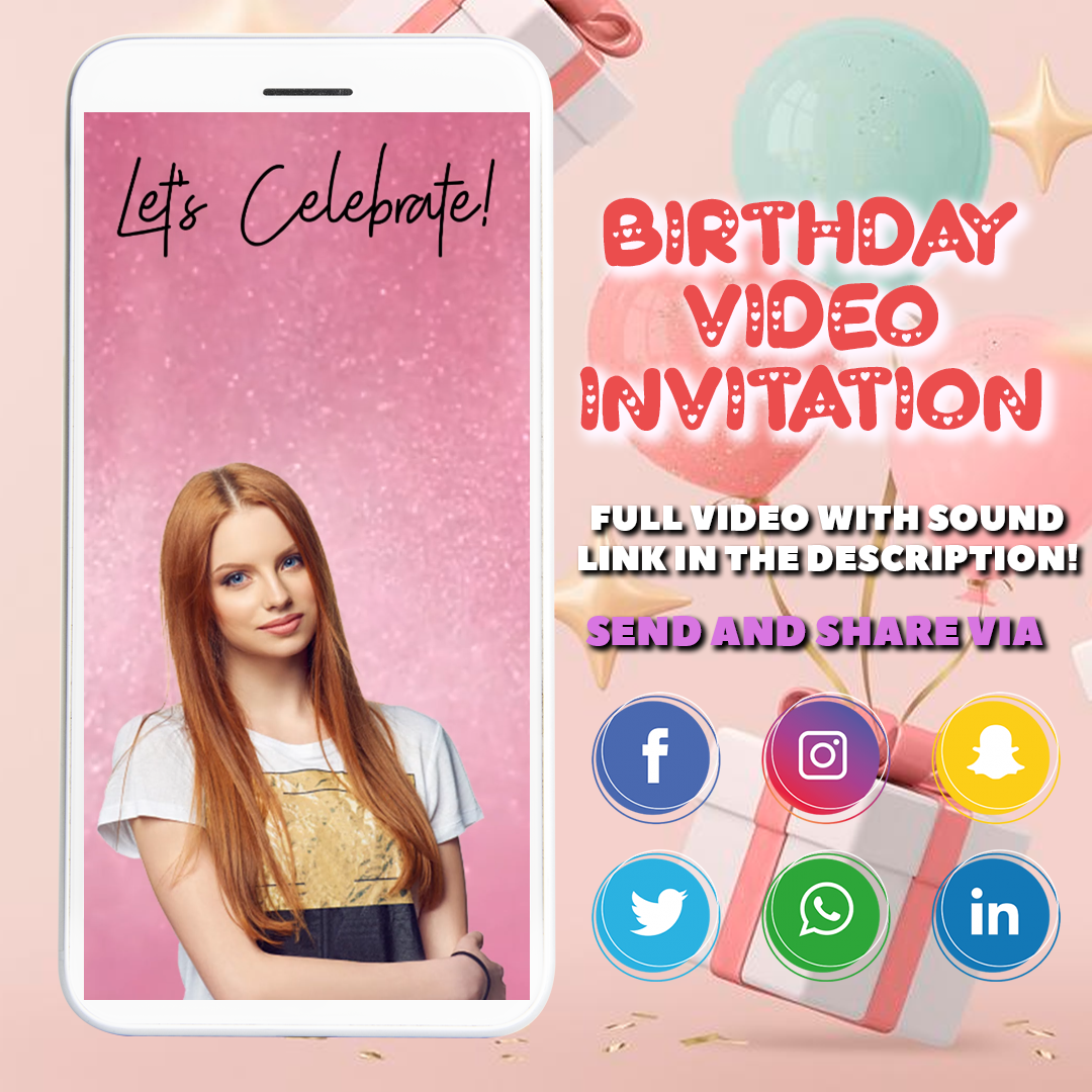 Animated Birthday Invitation, Birthday Invite, Evite, Birthd - Inspire ...