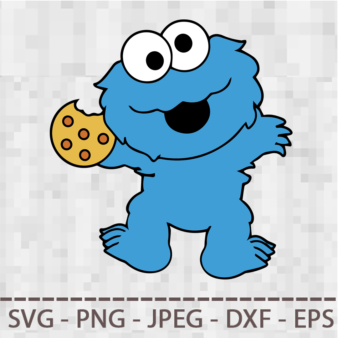 Sesame street Cookie Monster Elmo Collection SVG PNG JPEG Di | Inspire ...