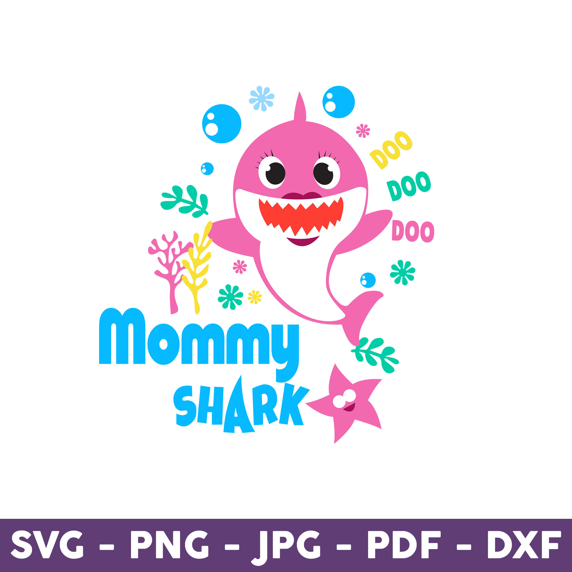 Mommy Shark Svg, Mommy Shark Doo Doo Doo Svg, Baby Shark Svg | Inspire ...