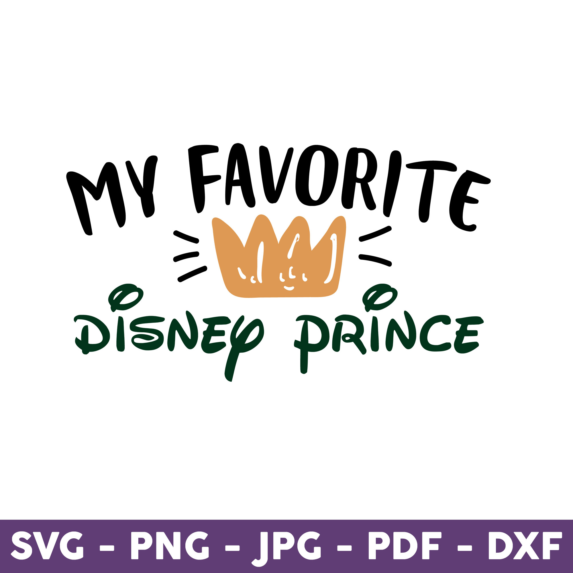 My Favorite Disney Prince Svg, Disney Prince Svg, Disney Svg - Inspire ...