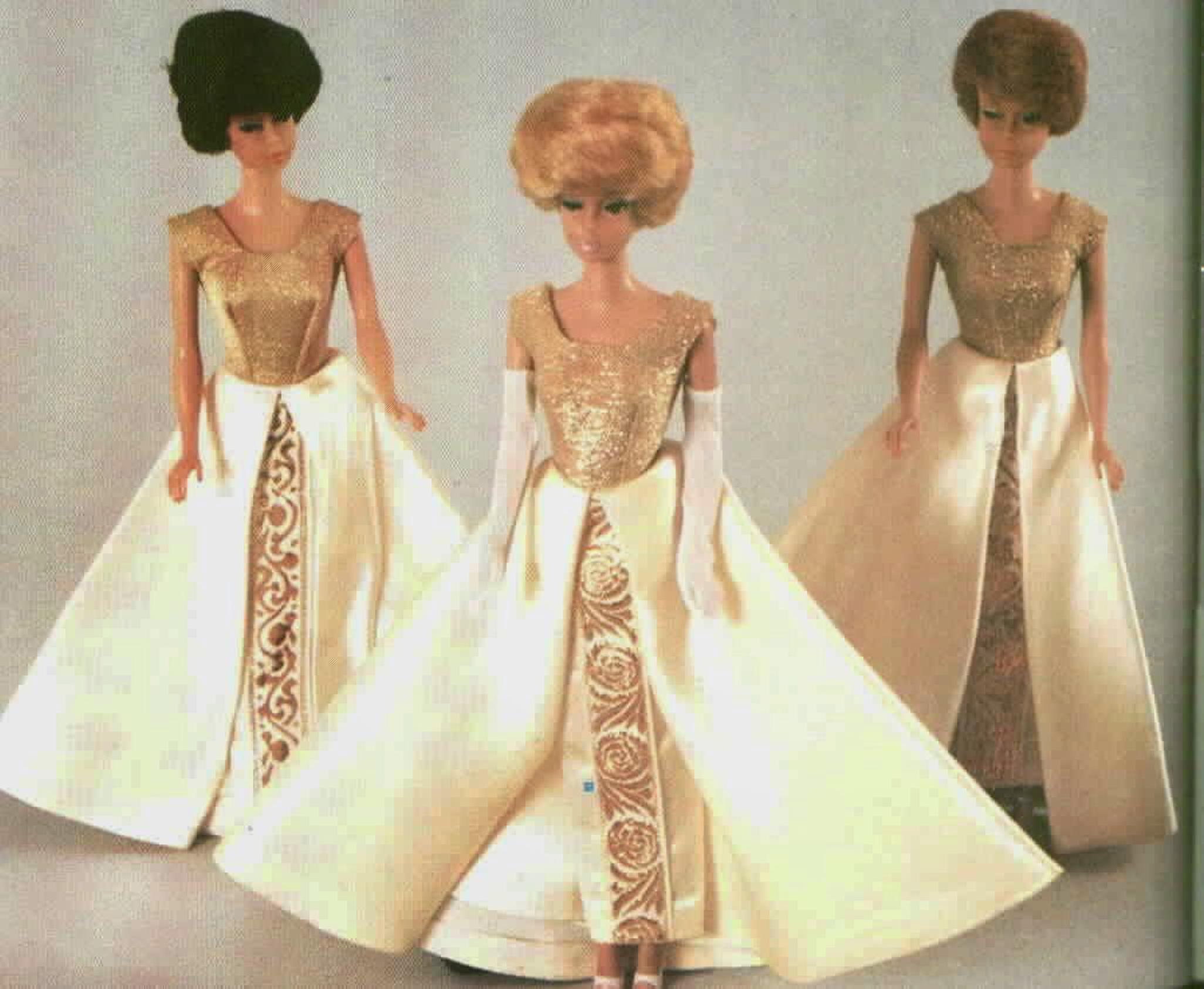 Barbie doll clothes pattern Bodice, slim skirt and over skir | Inspire ...