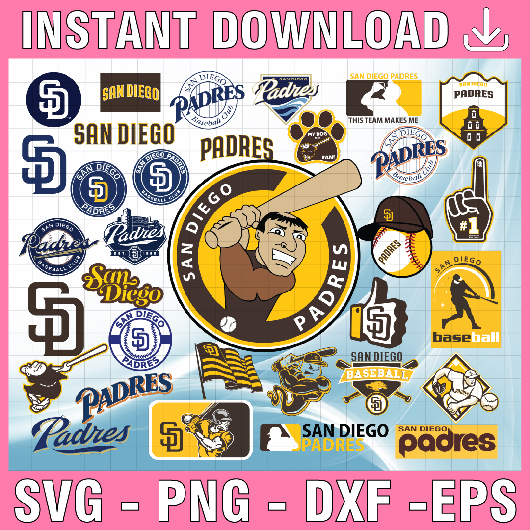 33 Files San Diego Padres Svg, Cut Files, Baseball Clipart, | Inspire ...