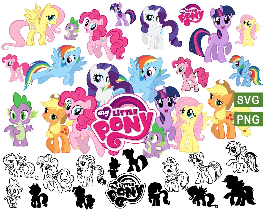 My little pony svg, Rainbow Dash svg, Pinkie Pie svg, Twilig | Inspire ...