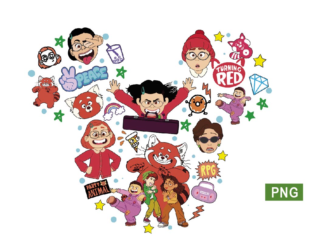 Turning Red Disney svg, Red panda svg, mickey Turning Red sv | Inspire ...
