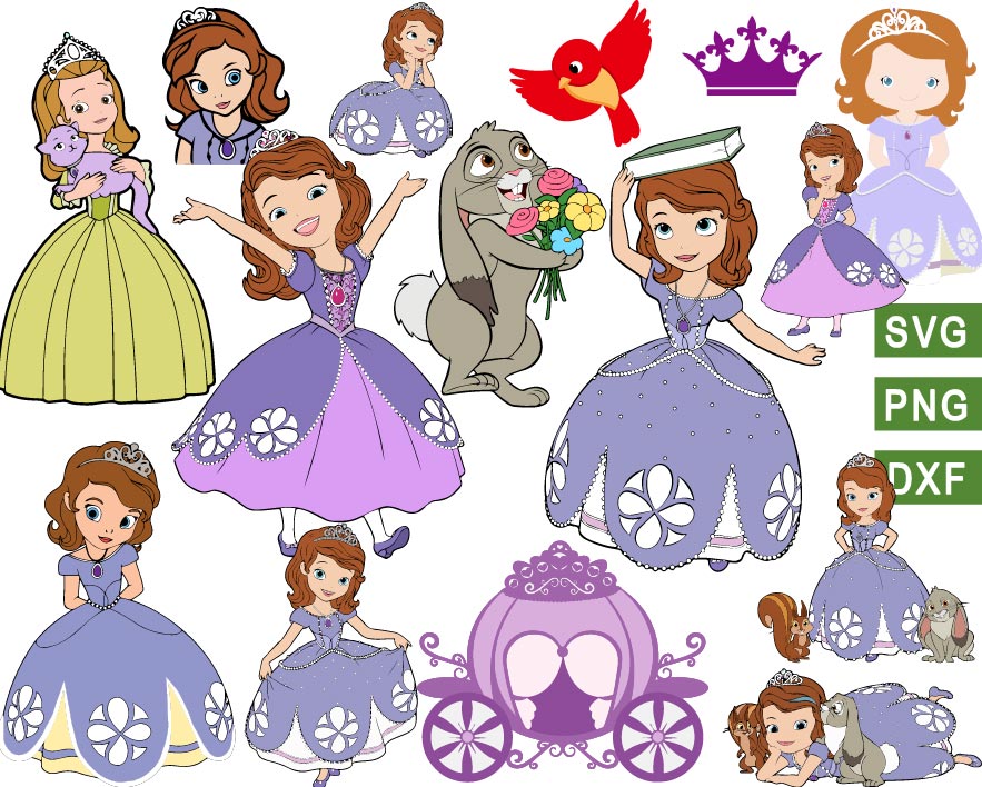 Sofia the First svg, Princess Sofia svg, Clover the Rabbit s | Inspire ...