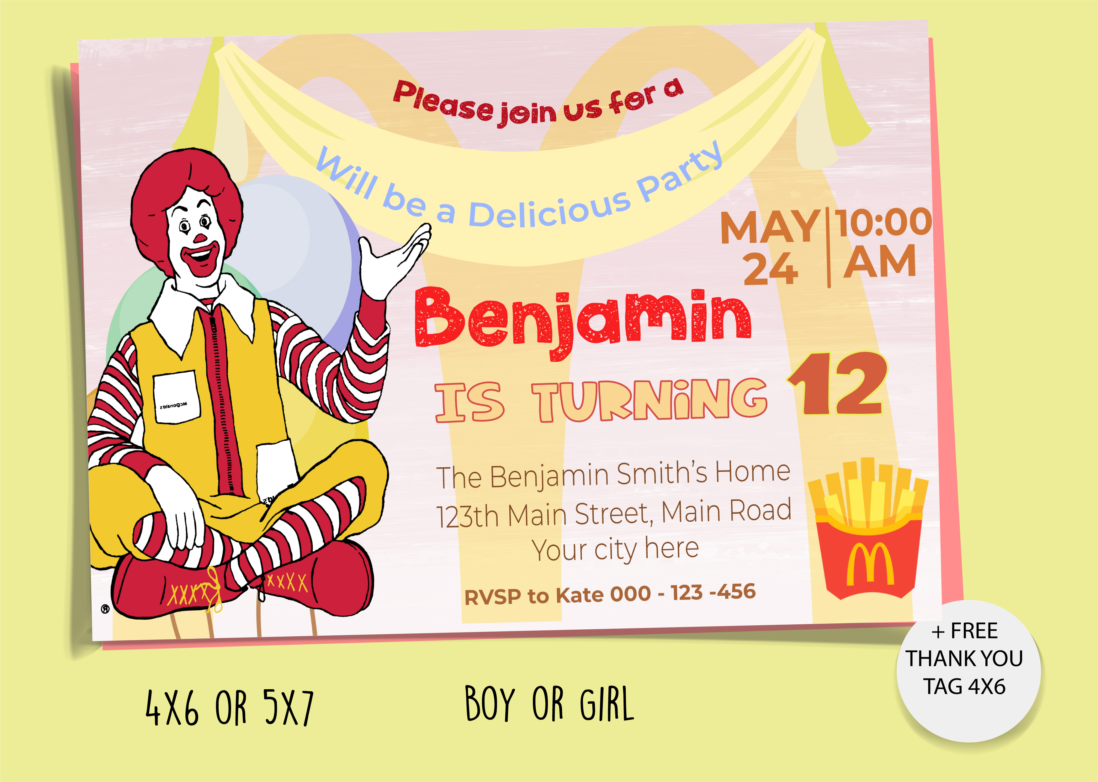 Mcdonald's invitation - Inspire Uplift
