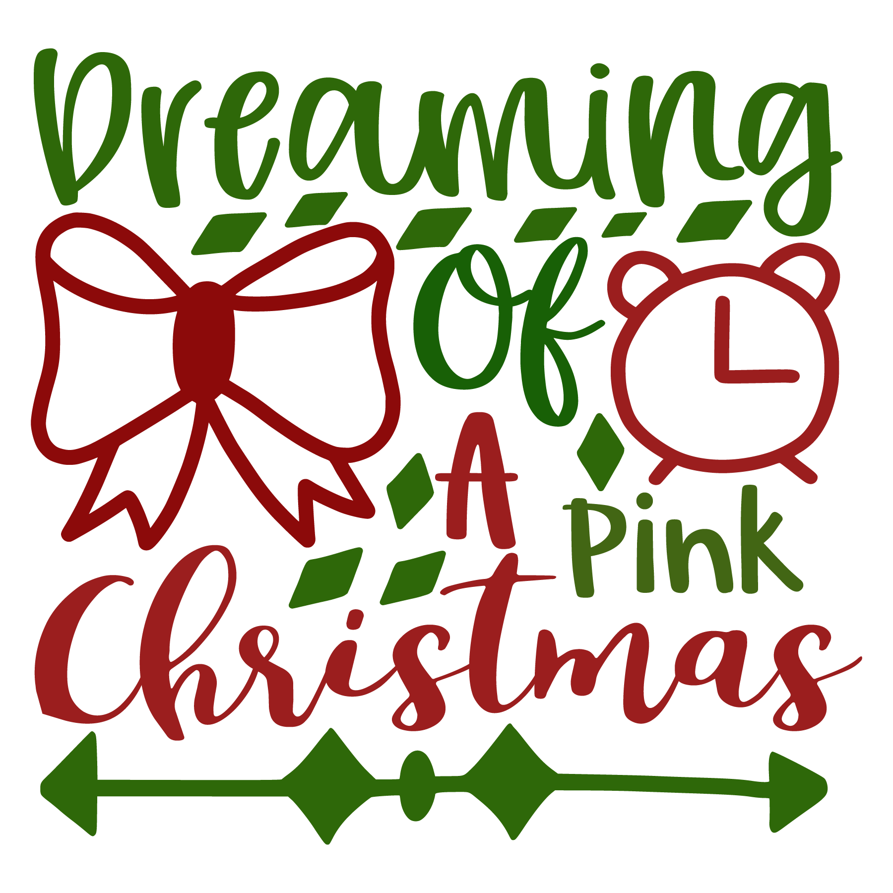 Dreaming of a pink christmas, Mega Christmas svg,Santa,Holid | Inspire ...