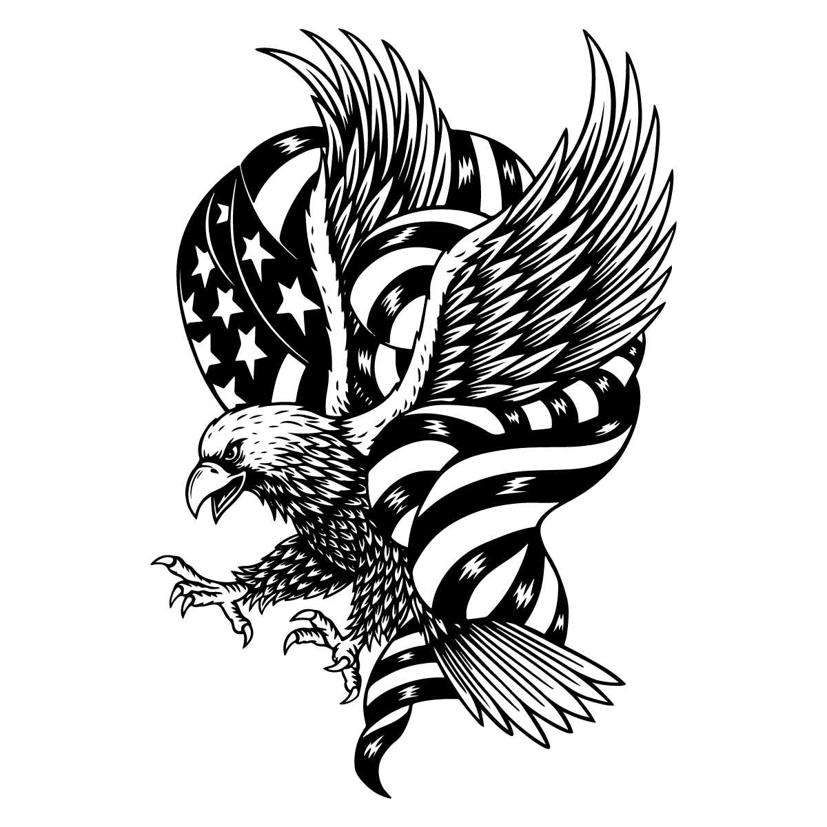 Eagle With Flag SVG PNG Memorial Day SVG Cricut For Files De - Inspire ...