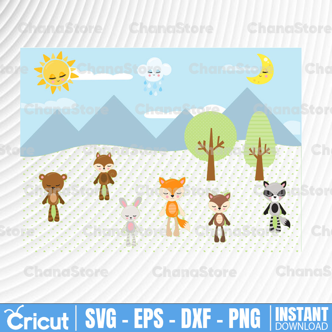 Woodland Animals Clipart, Forest Animal Clip Art, Wild Cute | Inspire ...