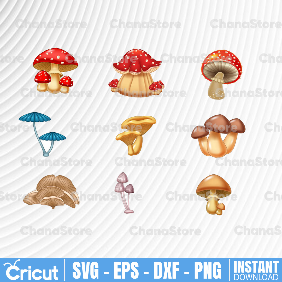 Mushrooms Clipart Collection, Mushrooms SVG Bundle, Mushroom - Inspire ...