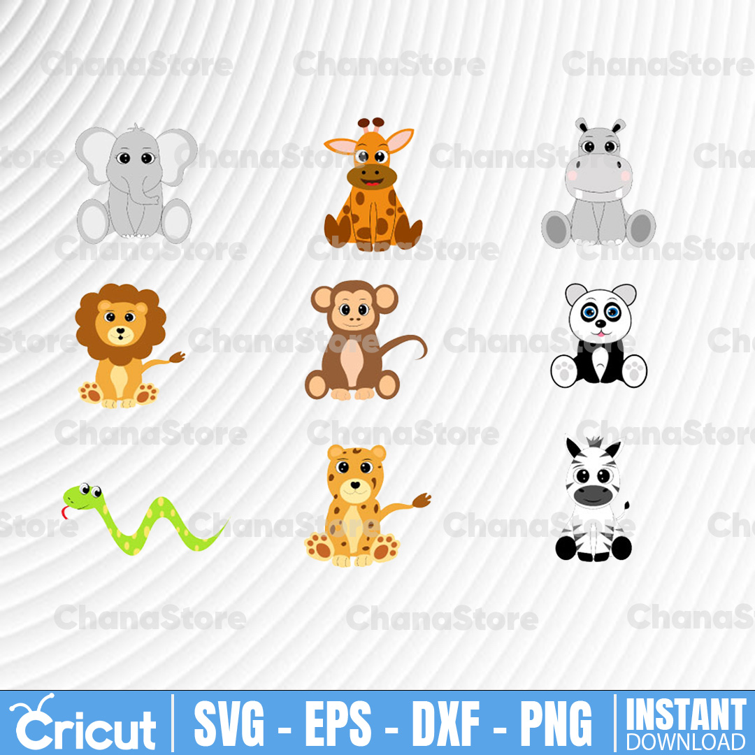 Animal SVG, Safari Animals SVG, Jungle Animals SVG, Cute Ani - Inspire ...
