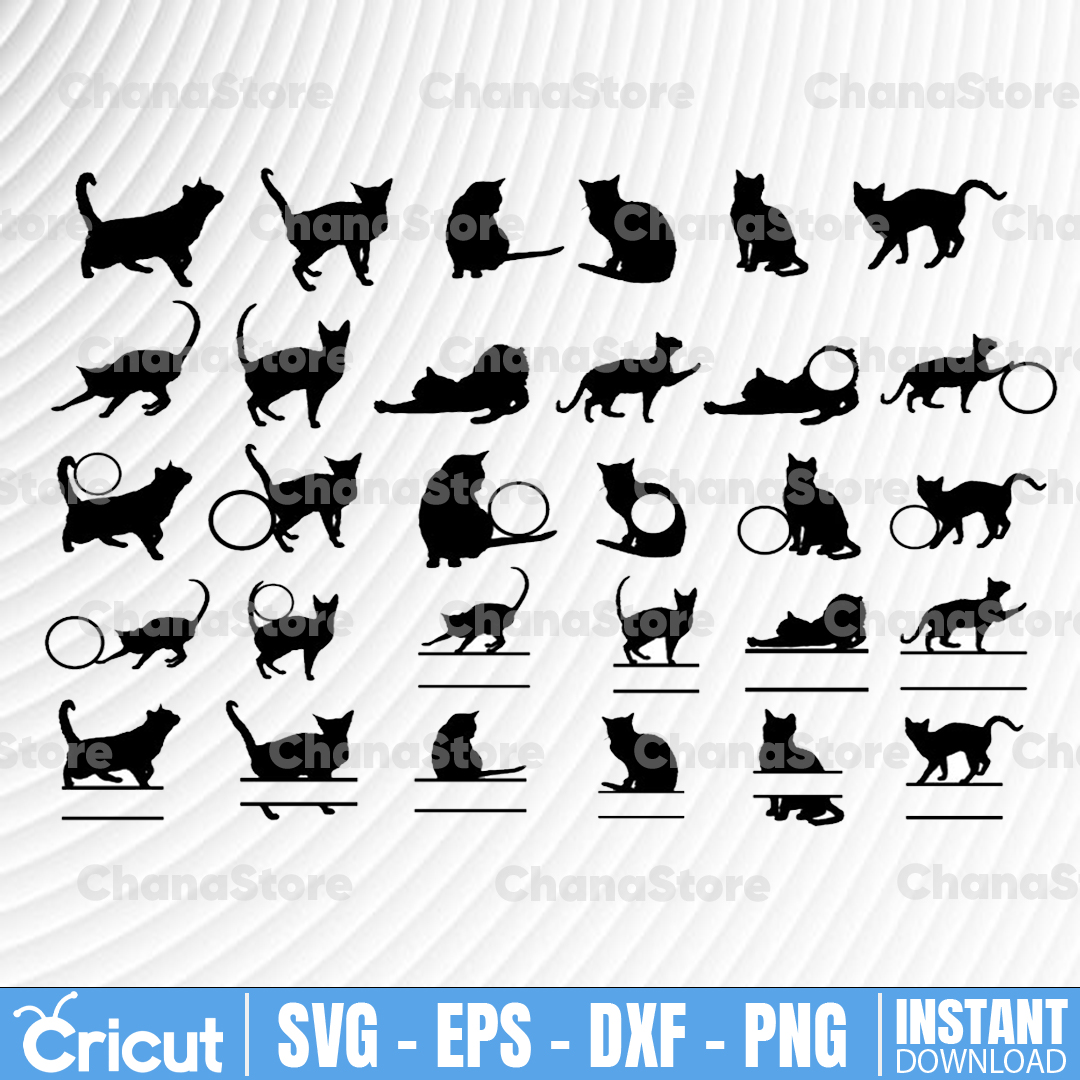 Cat SVG | Cat SVG Bundle | Cat Silhouette | Cat Cut File | C | Inspire ...
