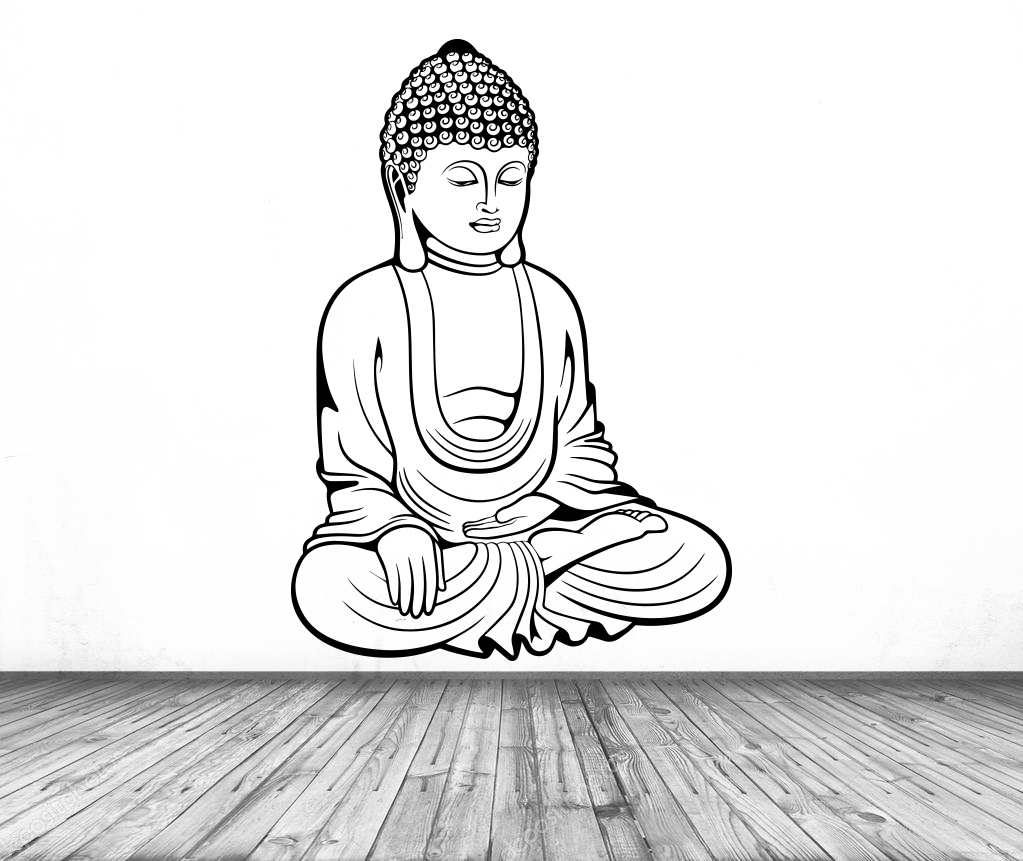 Buddha Sticker Buddhism Wall Sticker Vinyl Decal Mural Art D | Inspire ...