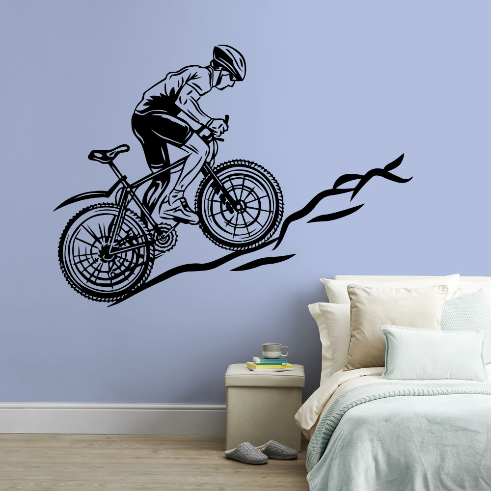 Mountain Bike Sticker, An Extreme Sport, Wall Sticker Vinyl | Inspire ...
