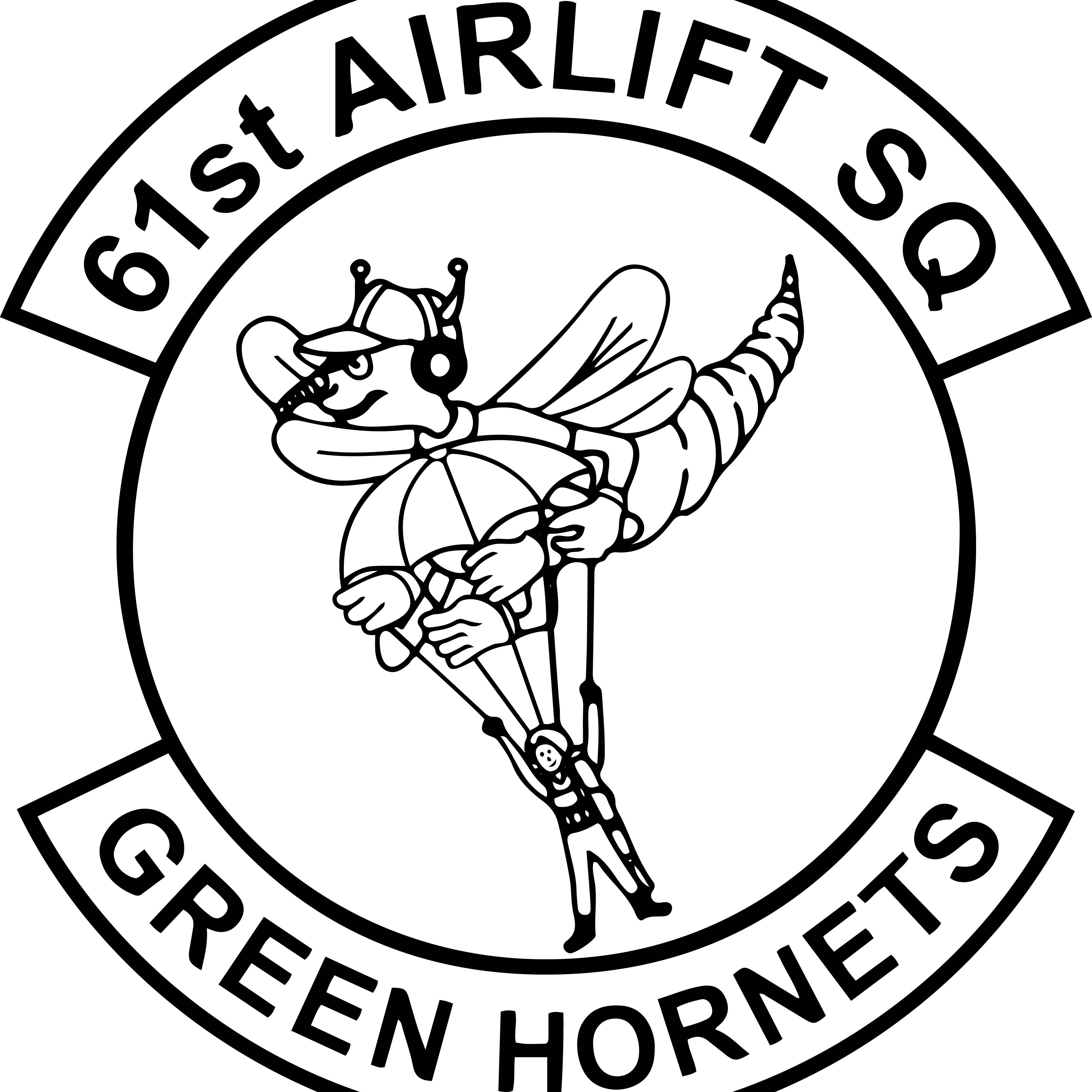 airforce_61st-AS_Black white vector outline or line art file | Inspire ...