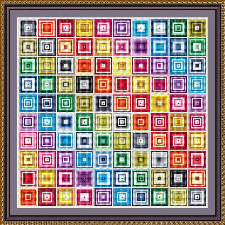 Abstract rectangle design, cross stitch pattern, Geometric p | Inspire ...