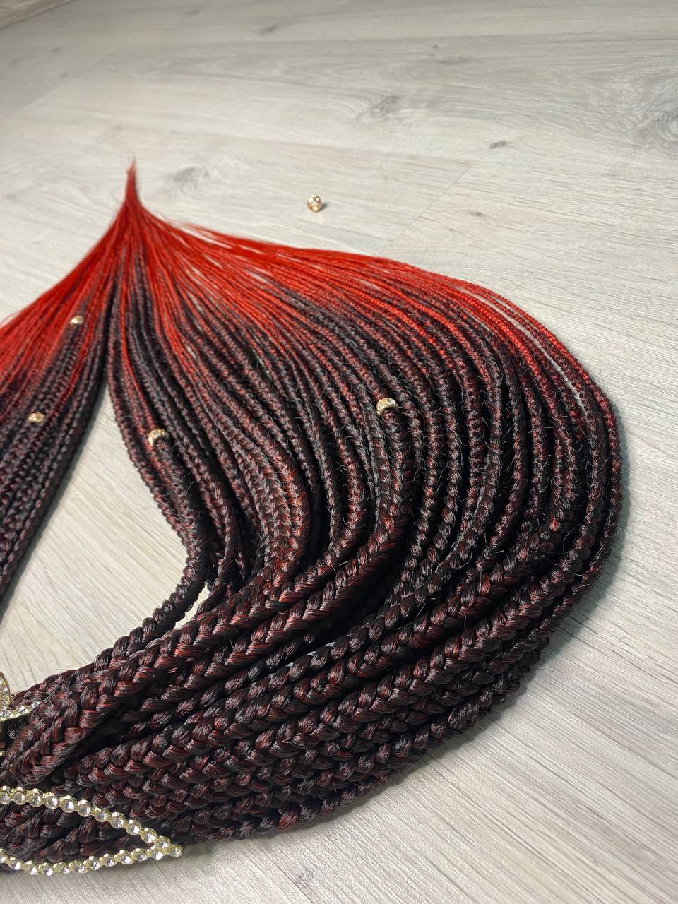 Red Synthetic Double ended Ombre braids dark red | Inspire Uplift