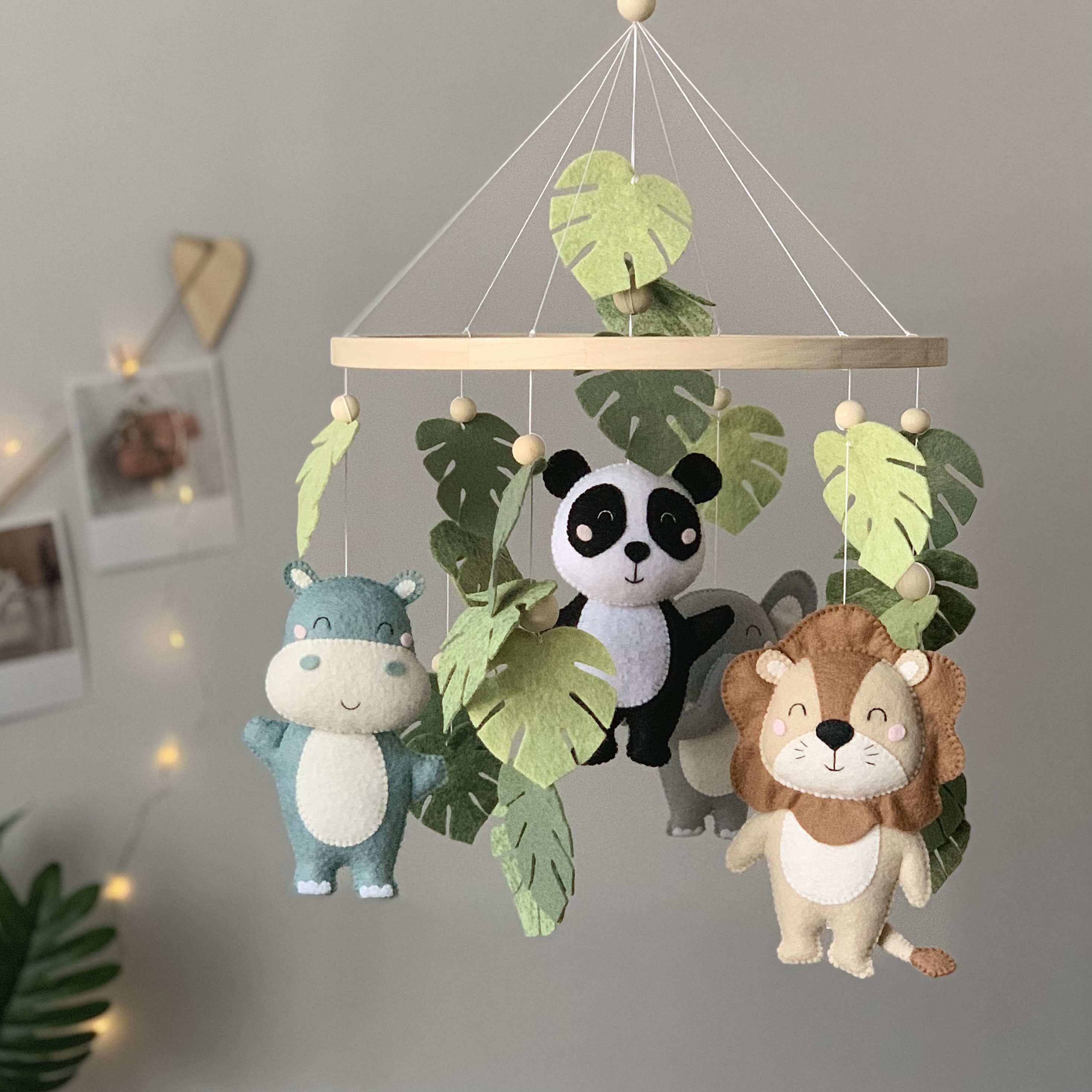 Safari baby mobile, jungle baby mobile, baby crib mobile wit | Inspire ...