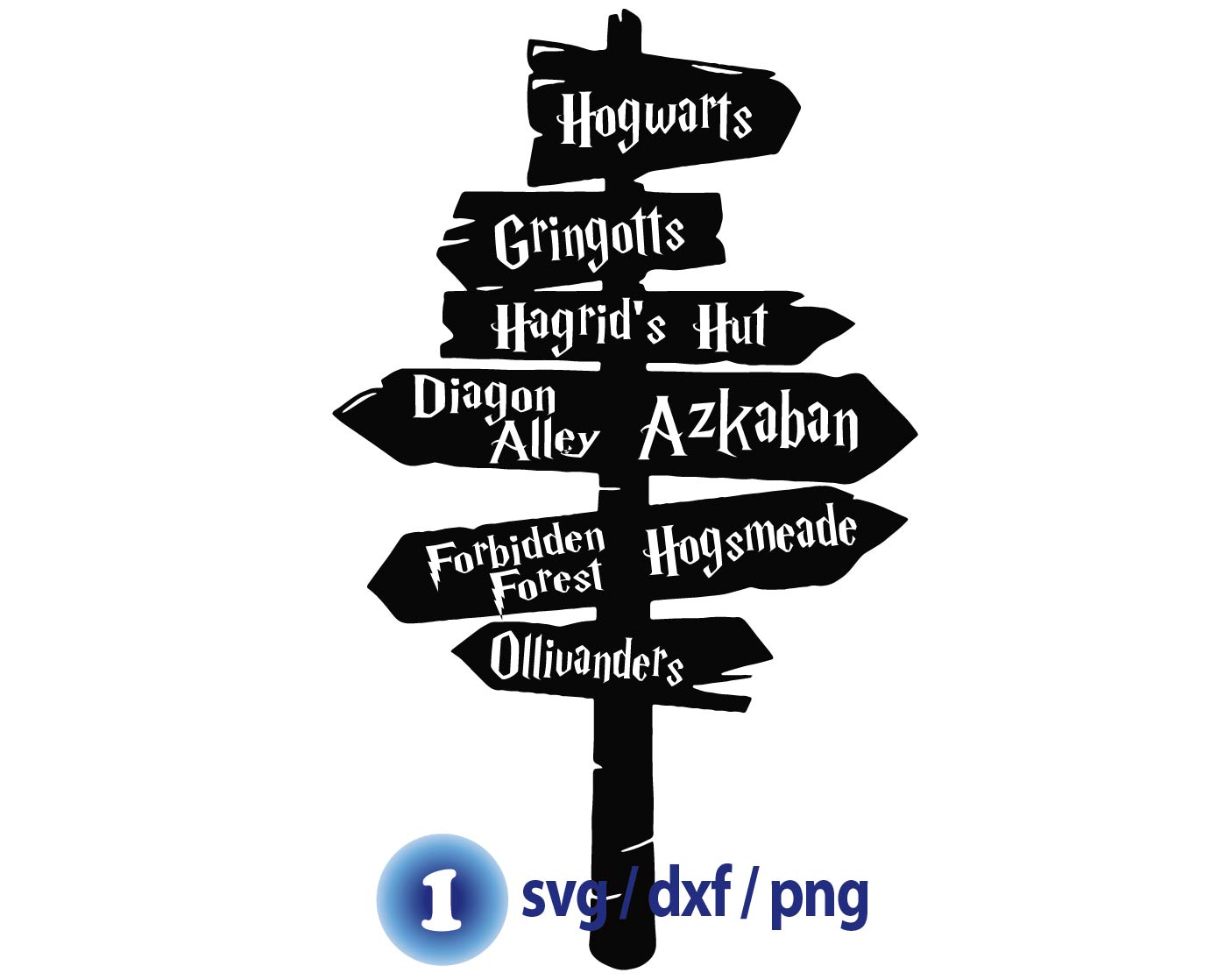 Hogwarts Road Sign svg, harry potter birthday svg, happy hog | Inspire ...