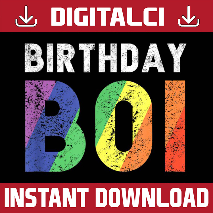 Birthday Boi LGBT Gay Pride lesbian Happy Birthday LGBT Mont | Inspire ...