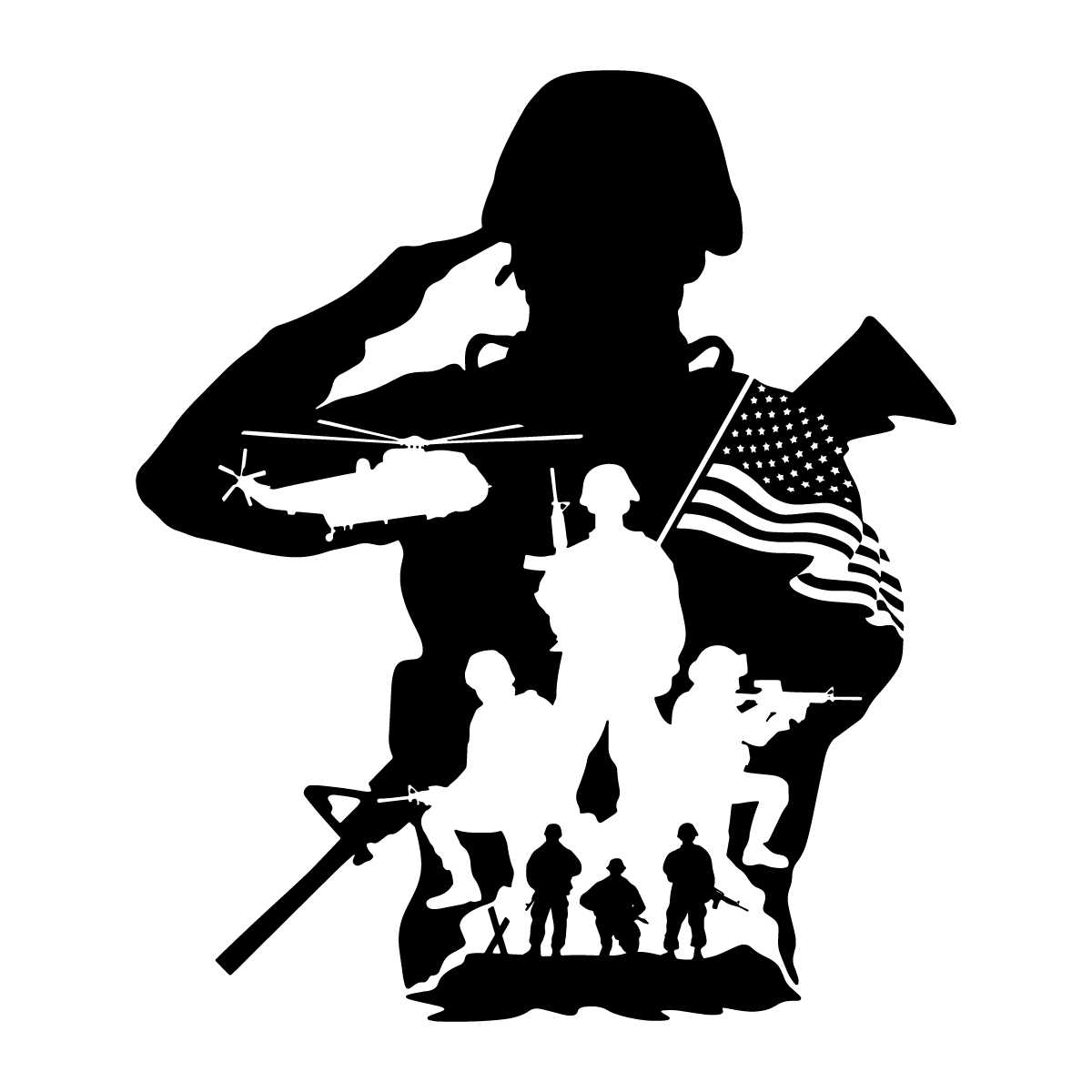 US Soldier SVG Cutting Files Memorial Day SVG Cricut For Fil | Inspire ...