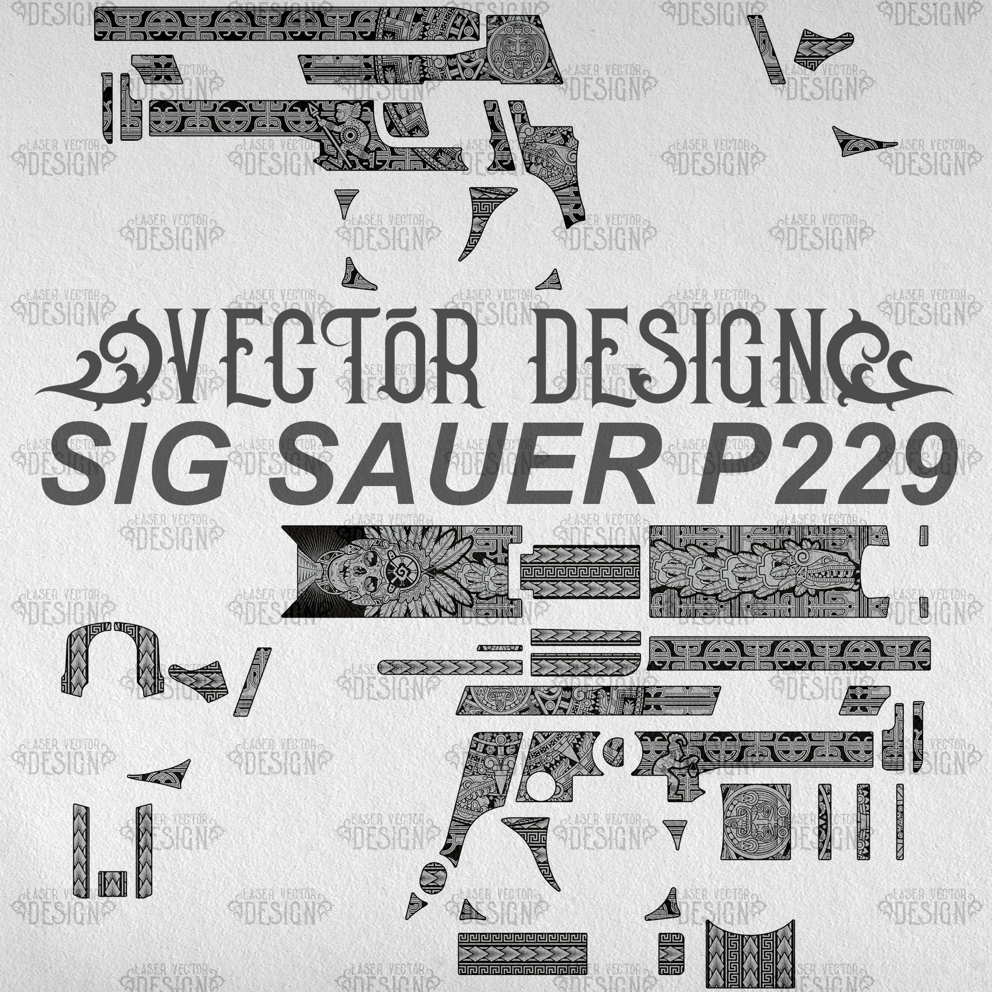 VECTOR DESIGN SIG SAUER P229 "Aztec calendar" - Inspire Uplift