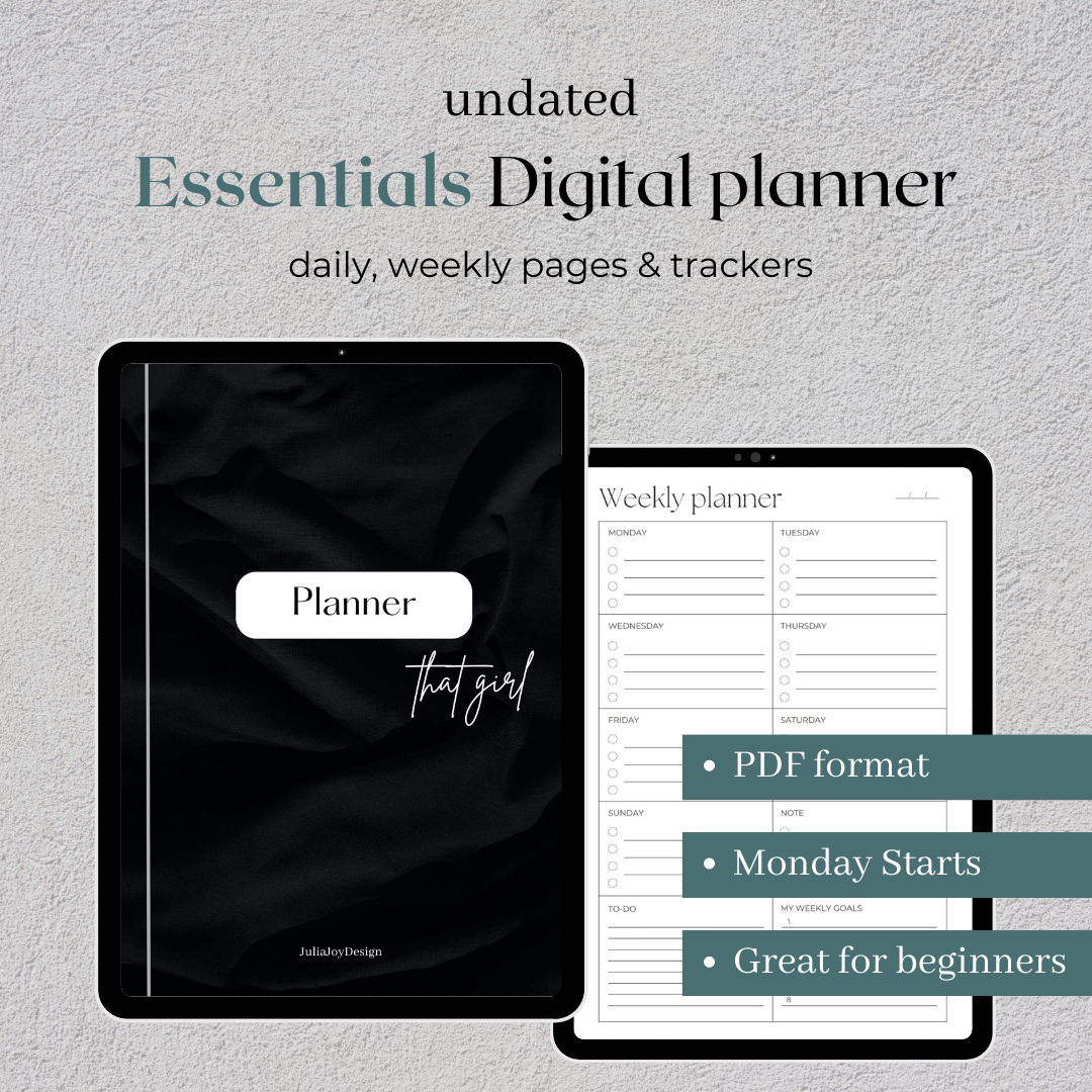 Undated Digital Planner - Digital Planning, Personal Planner | Inspire ...
