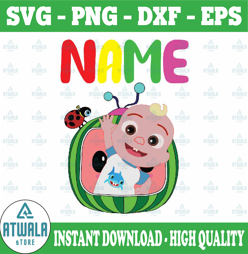 Cocomelon Personalized Name Birthday JJ png svg, JJ Svg, Coc - Inspire ...