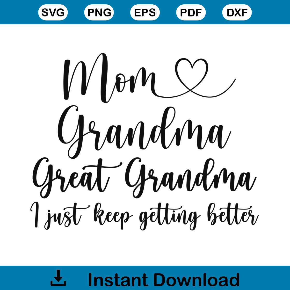 Great Grandma Svg Ijust Keep Getting Better Svg Cutting File Inspire