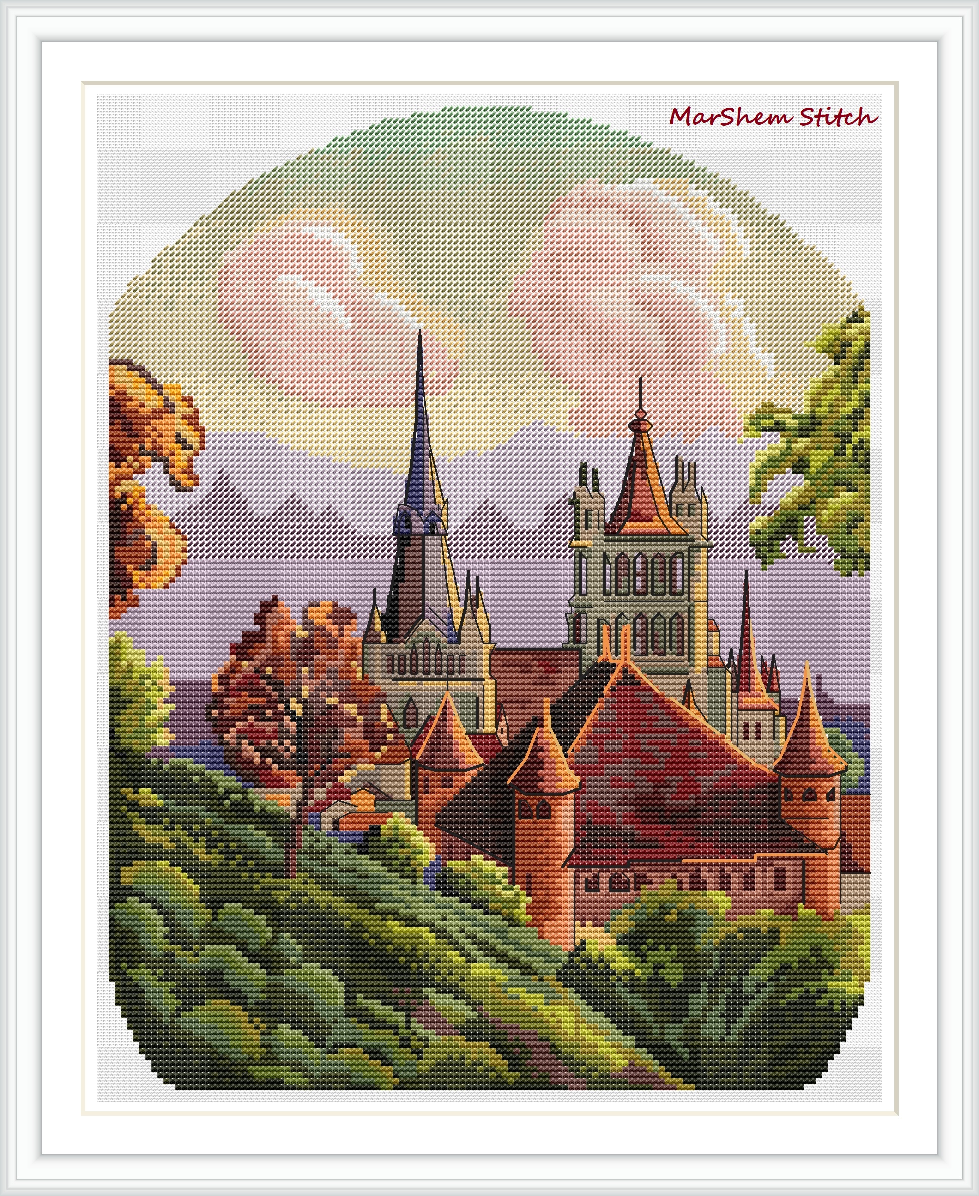Lausanne Cross Stitch Pattern | Inspire Uplift