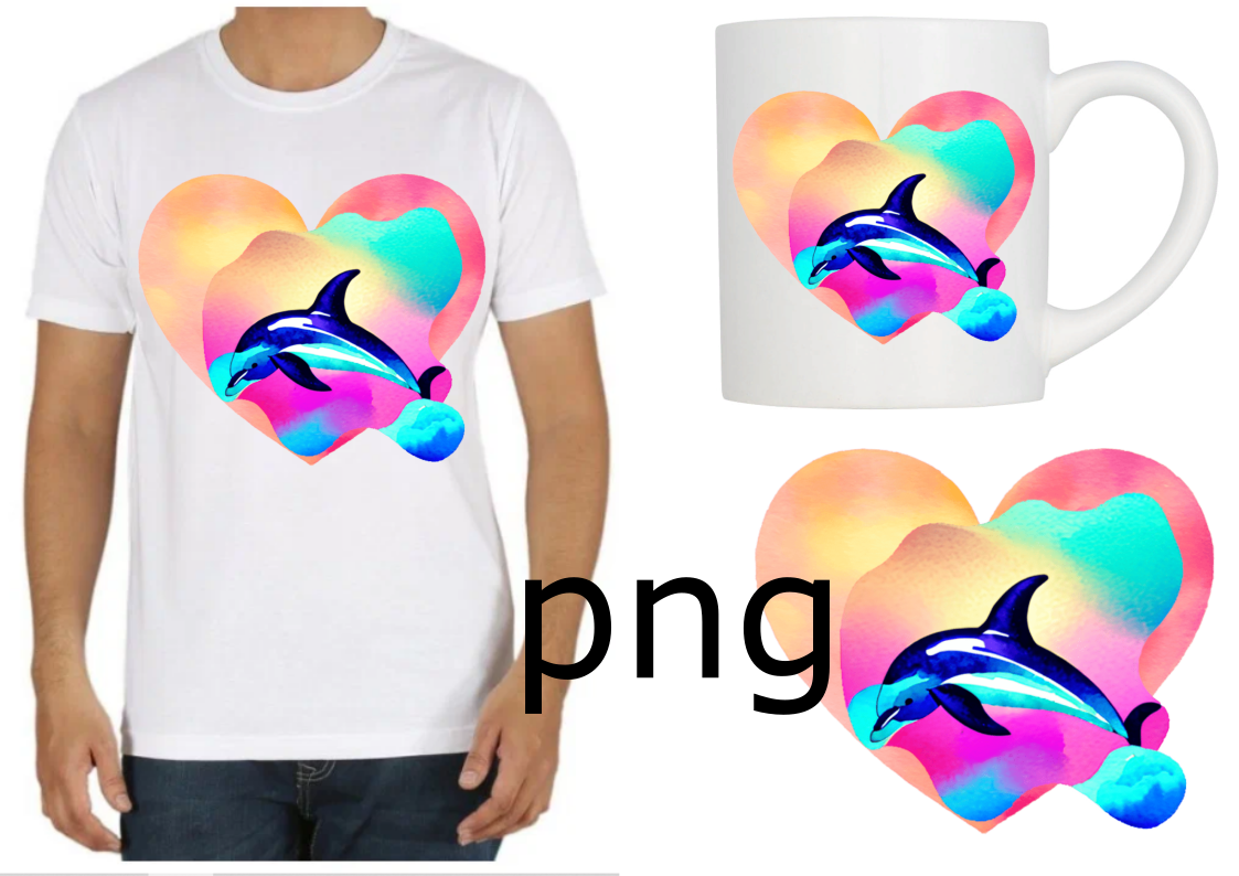 Sublimation of a beautiful dolphin on the background of the | Inspire ...