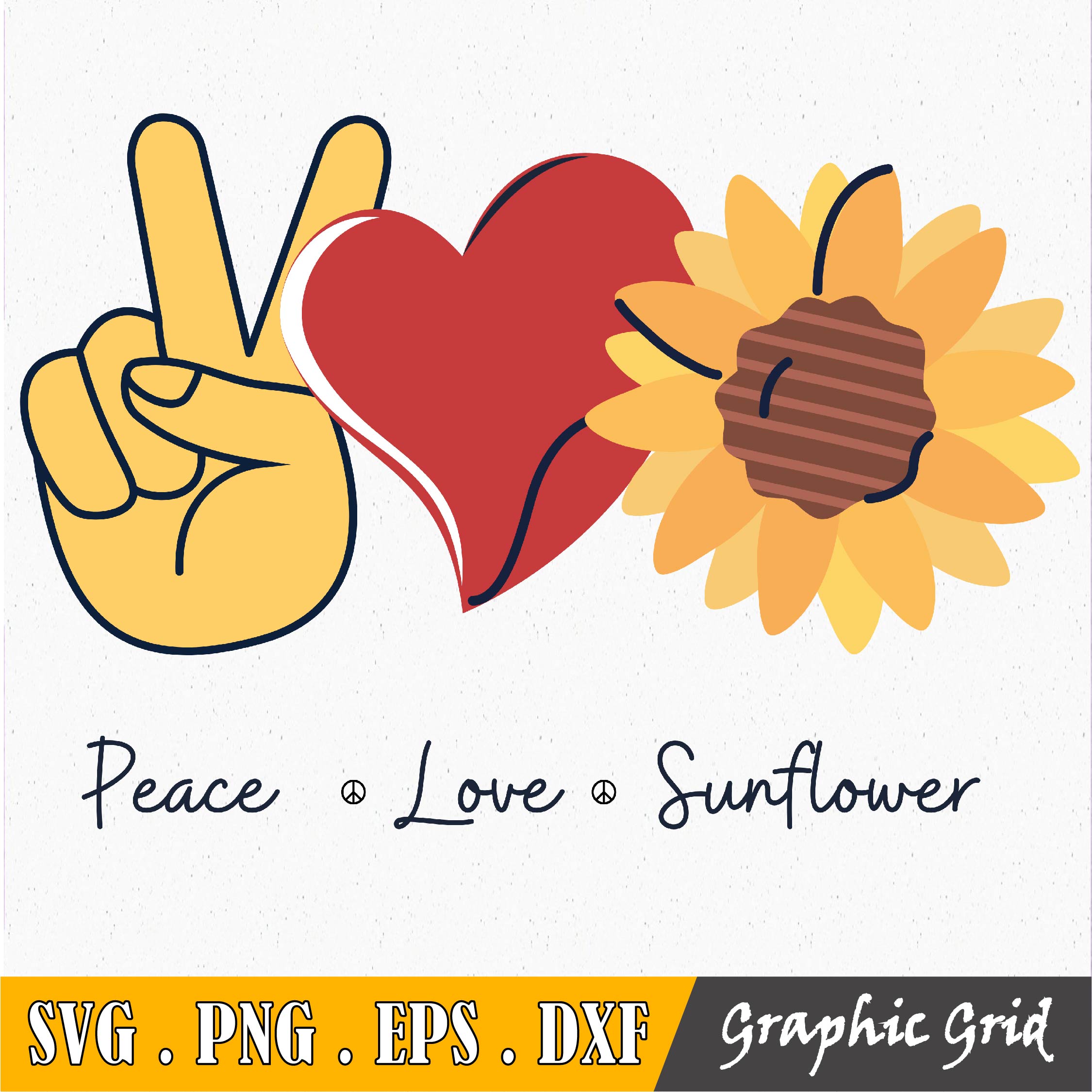 Peace Love Sunflowers svg, Sunflower png, sunflower Clipart, | Inspire ...