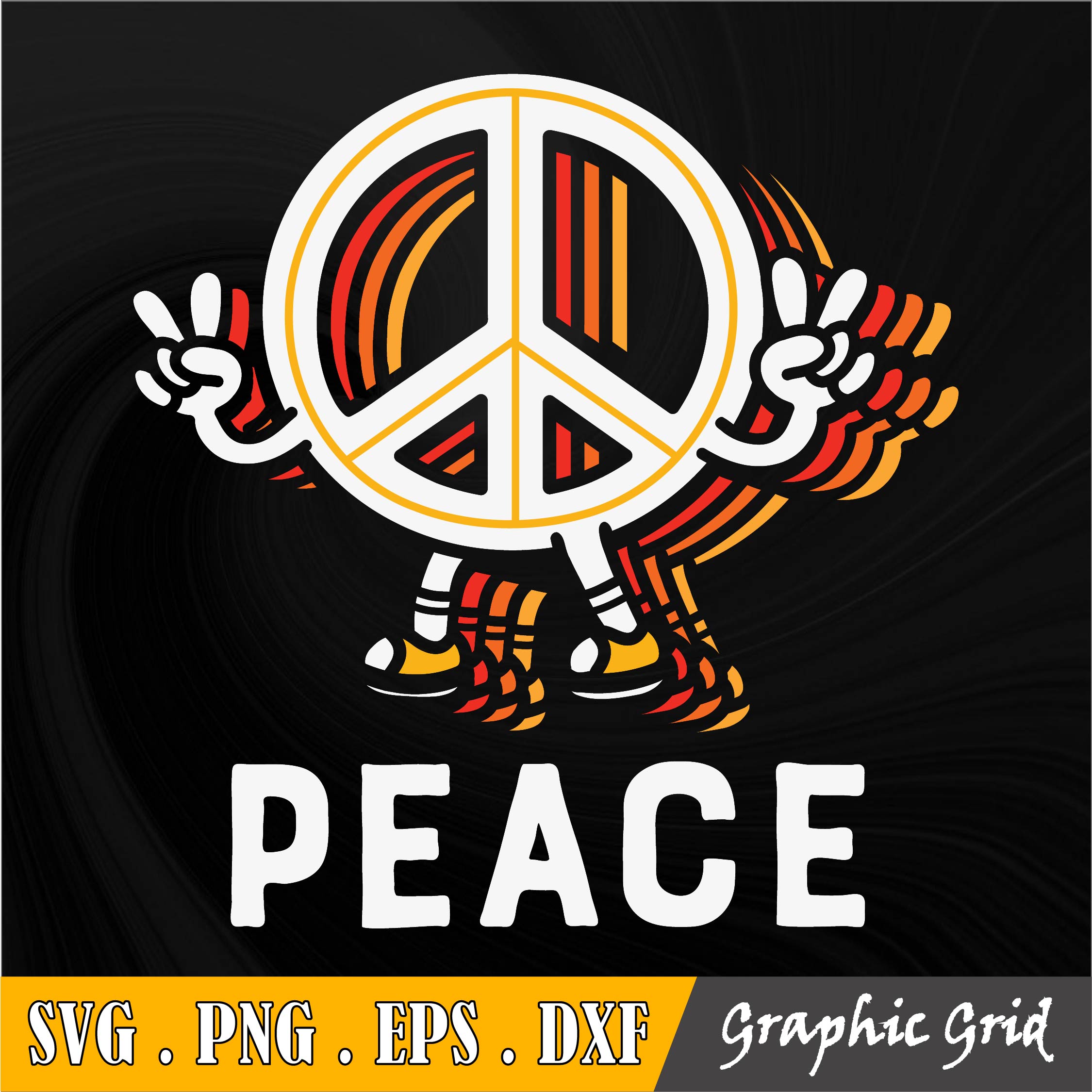 Peace Sign SVG - Peace SVG - Peace Sign Silhouette svg | Inspire Uplift