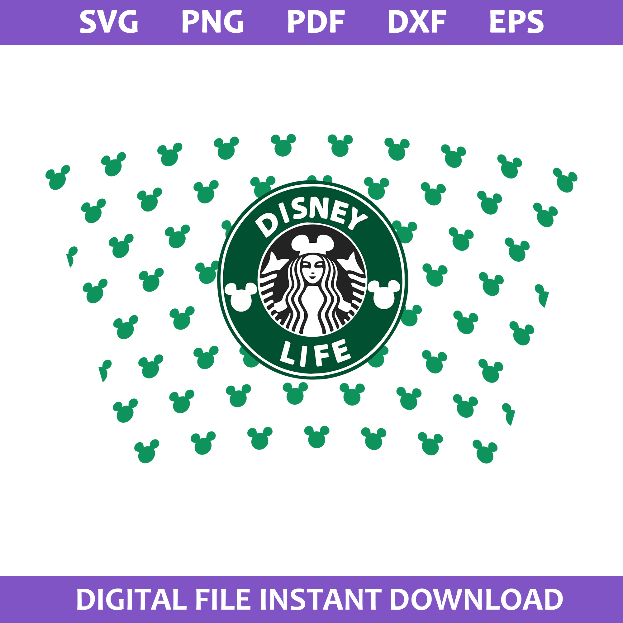 Disney Life Svg, Disney Life Starbucks Coffee Logo Svg, Star | Inspire ...