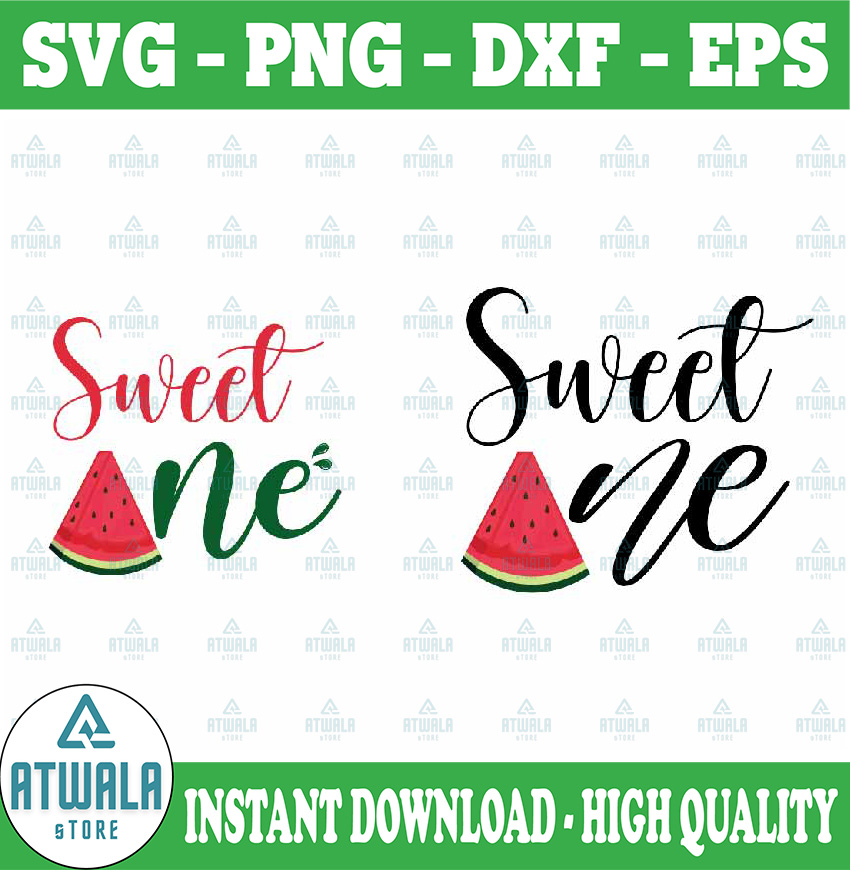 Sweet One Birthday Svg, Watermelon Birthday Svg, Sweet One S | Inspire ...