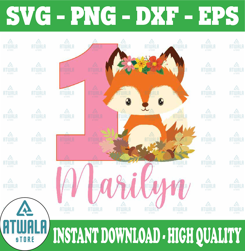 Personalized Name Fox Birthday Girl svg, Woodland Birthday s | Inspire ...