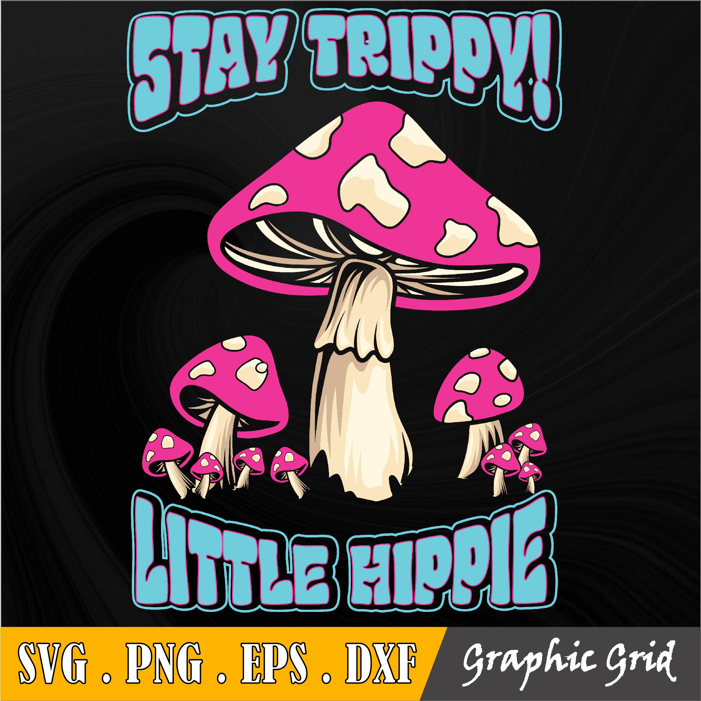 Stay Trippy Little Hippie SVG PNG, Retro Wavy Text SVG, Groo - Inspire ...