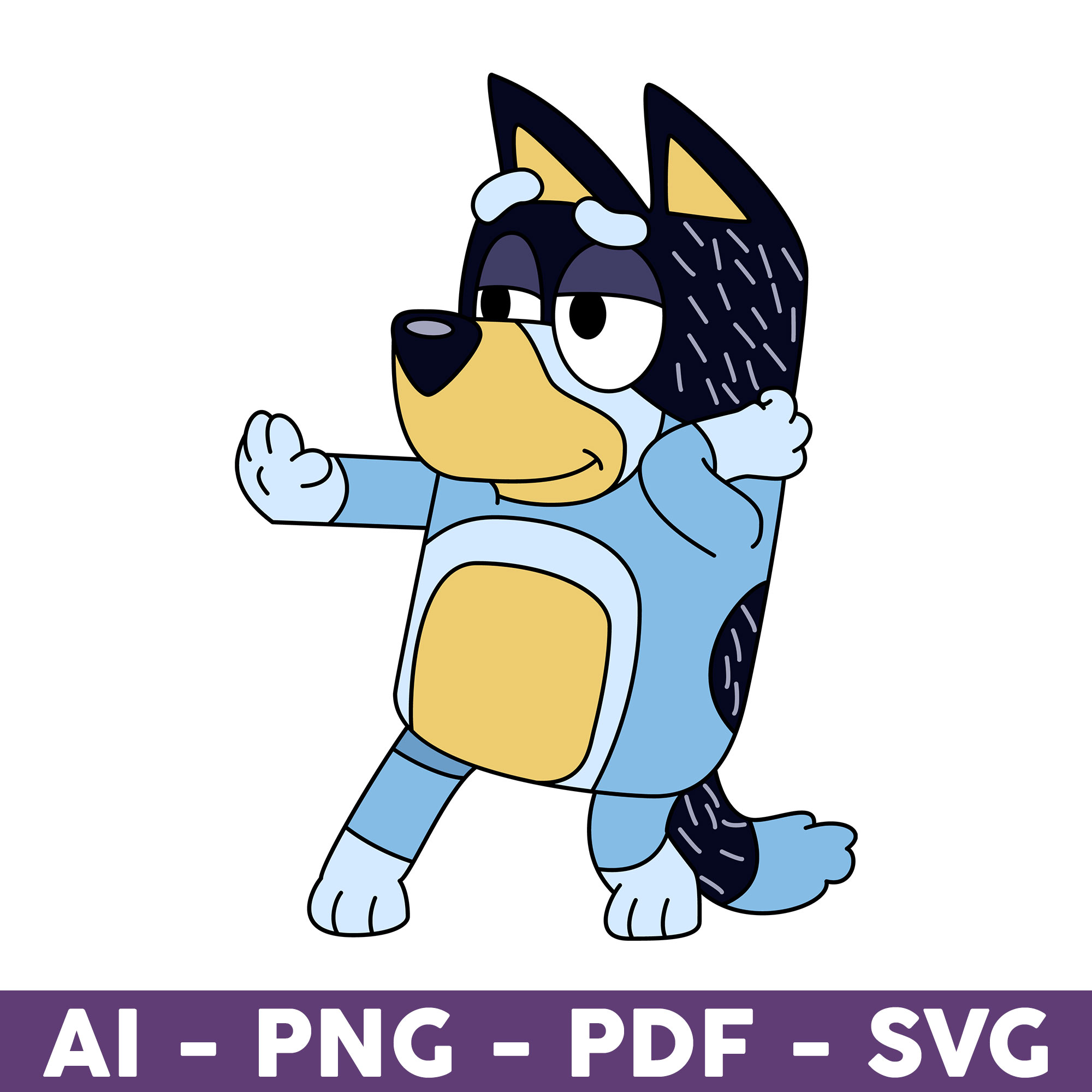 Bandit Svg, Bluey Dad Svg, Bluey Svg, Bluey Dog Svg, Cartoon - Inspire ...