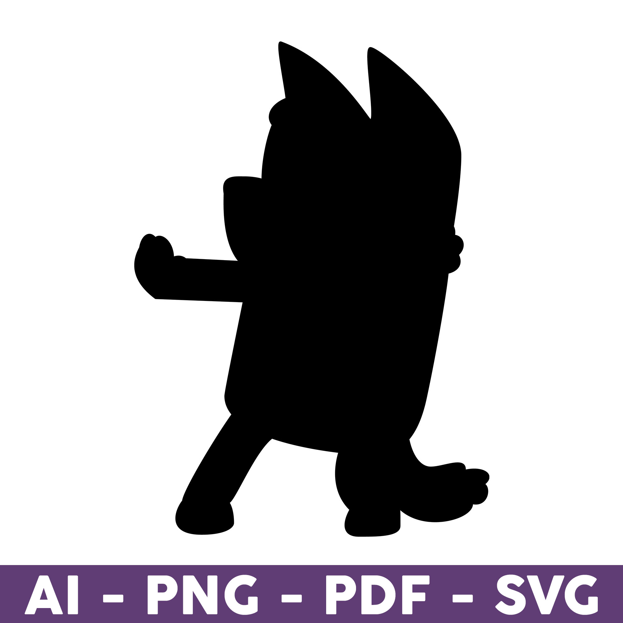 Bandit Silhouette Svg, Bluey Dad Svg, Bluey Svg, Bluey Dog S | Inspire ...